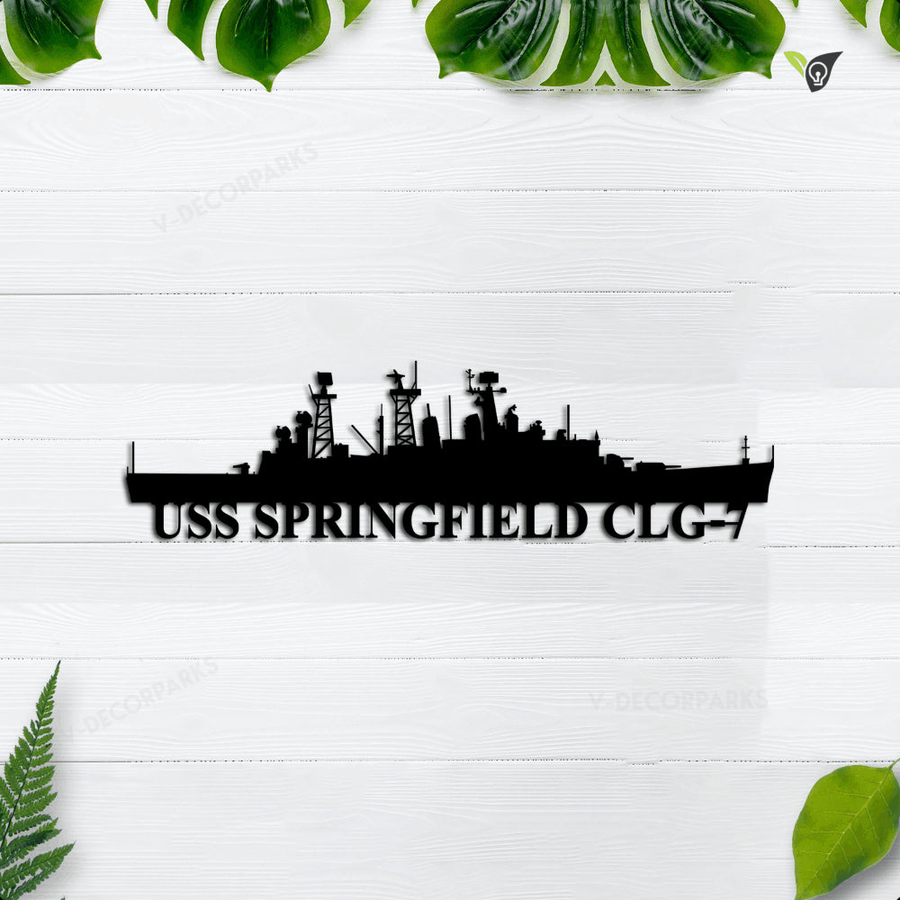 Uss Springfield Clg-7 Metal Wall Art, Custom Us Navy Ships Metal Sign ...