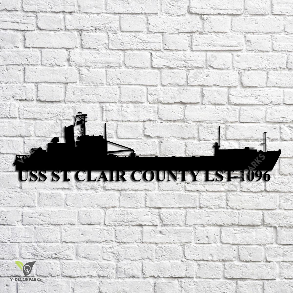 Uss St. Clair County Lst-1096 Navy Ship Metal Art, Navy Ships ...
