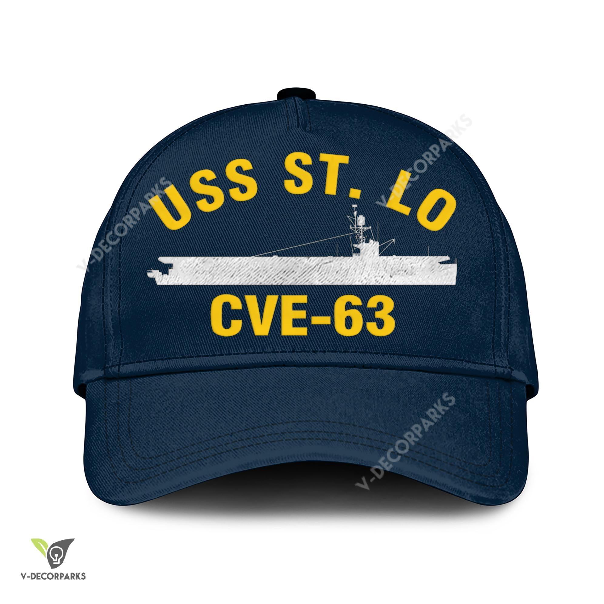 Uss St. Lo Cve-63 Classic Baseball Cap Gift For Navy Veteran, Custom ...
