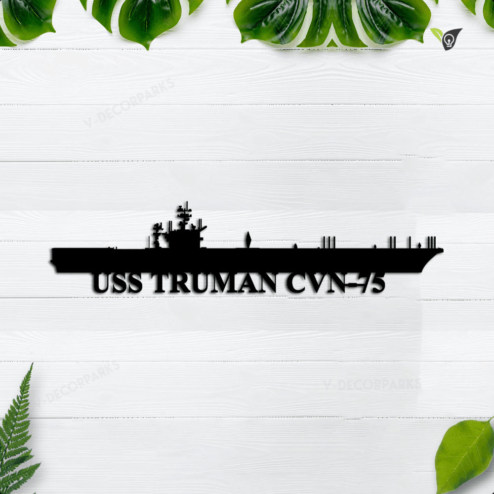 Uss Truman Cvn-75 Metal Wall Art, Custom Battleship Metal Sign, Metal ...