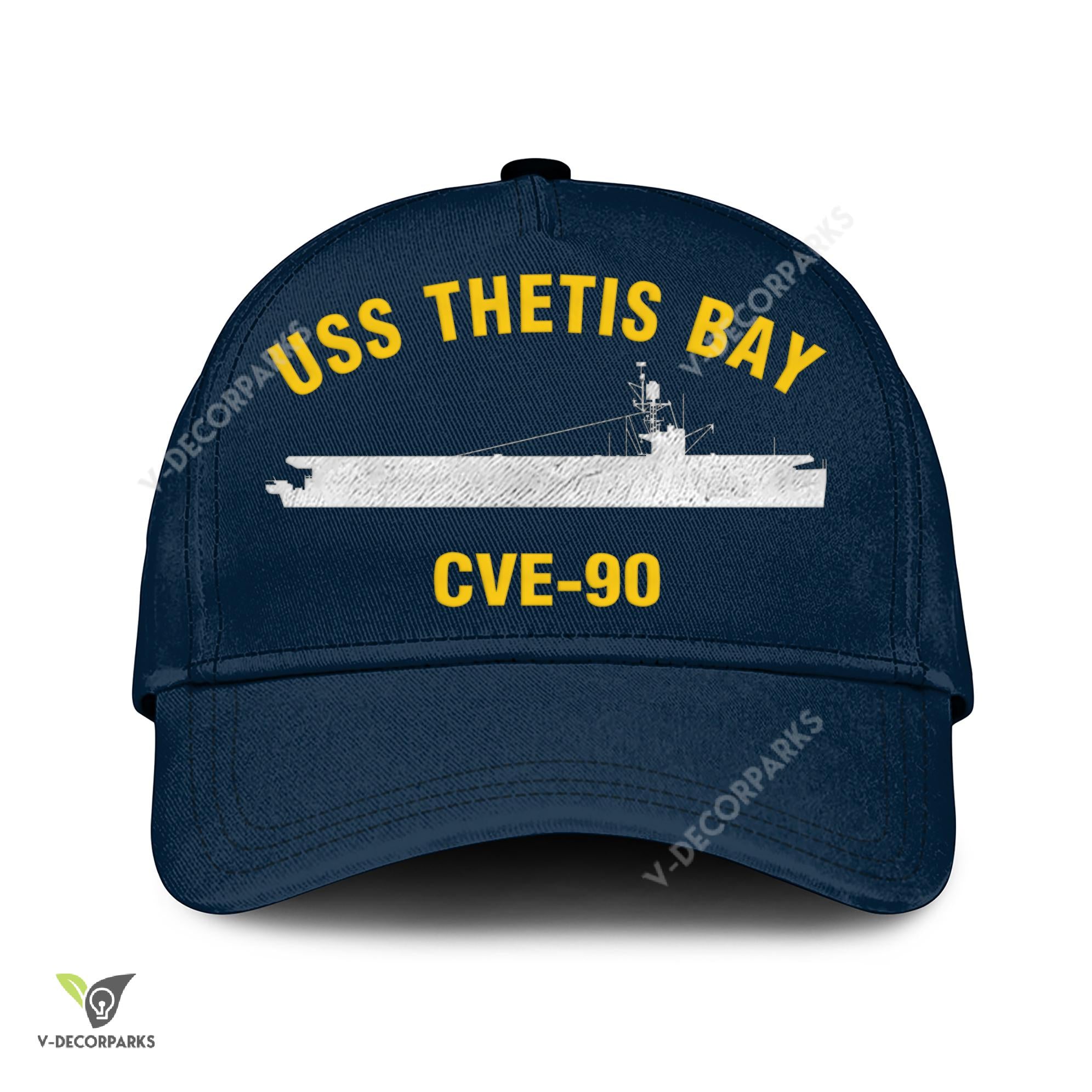 Uss Thetis Bay Cve-90 Classic Baseball Cap Gift For Navy Veteran ...