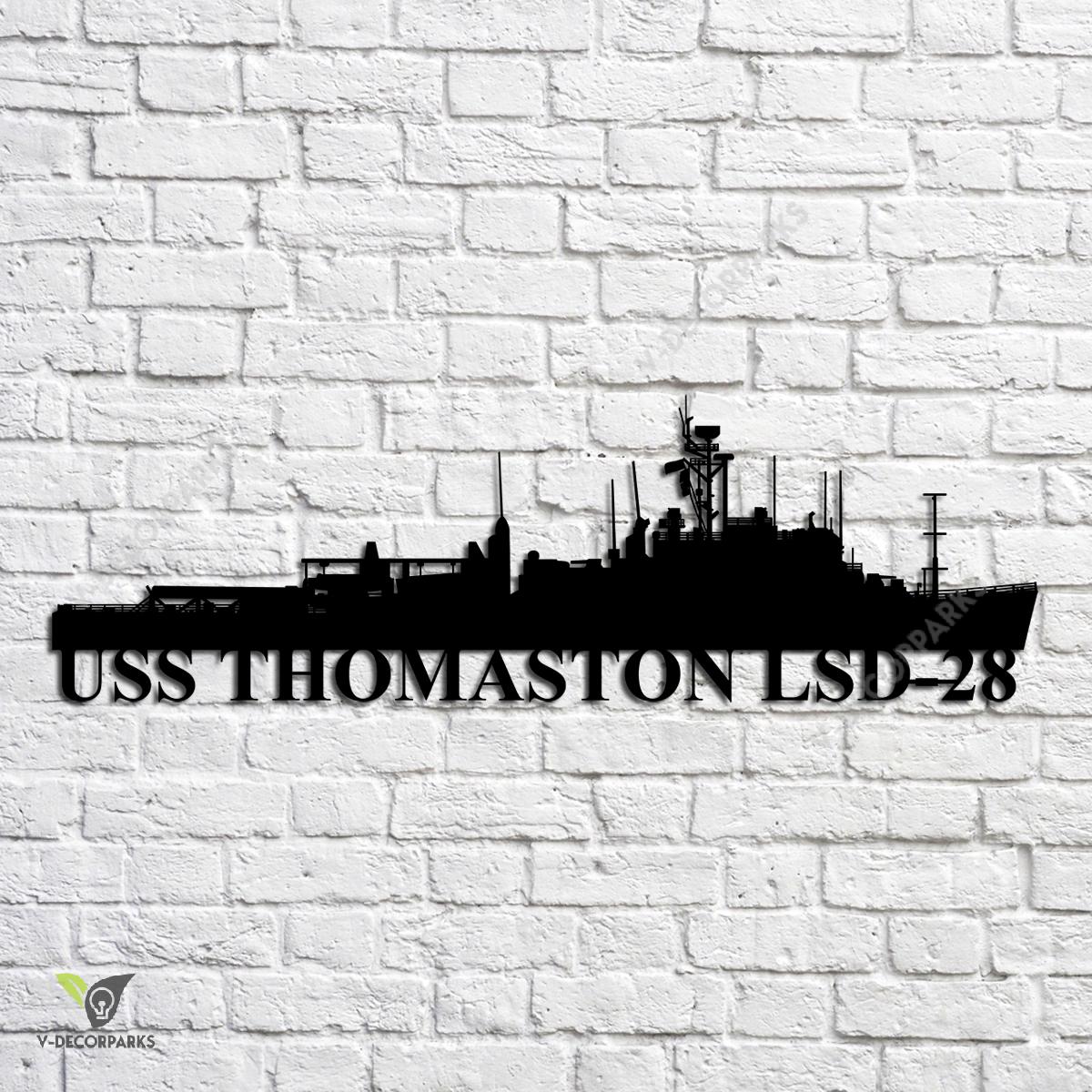 Uss Thomaston Lsd-28 Navy Ship Metal Art, Navy Ships Silhouette Metal ...