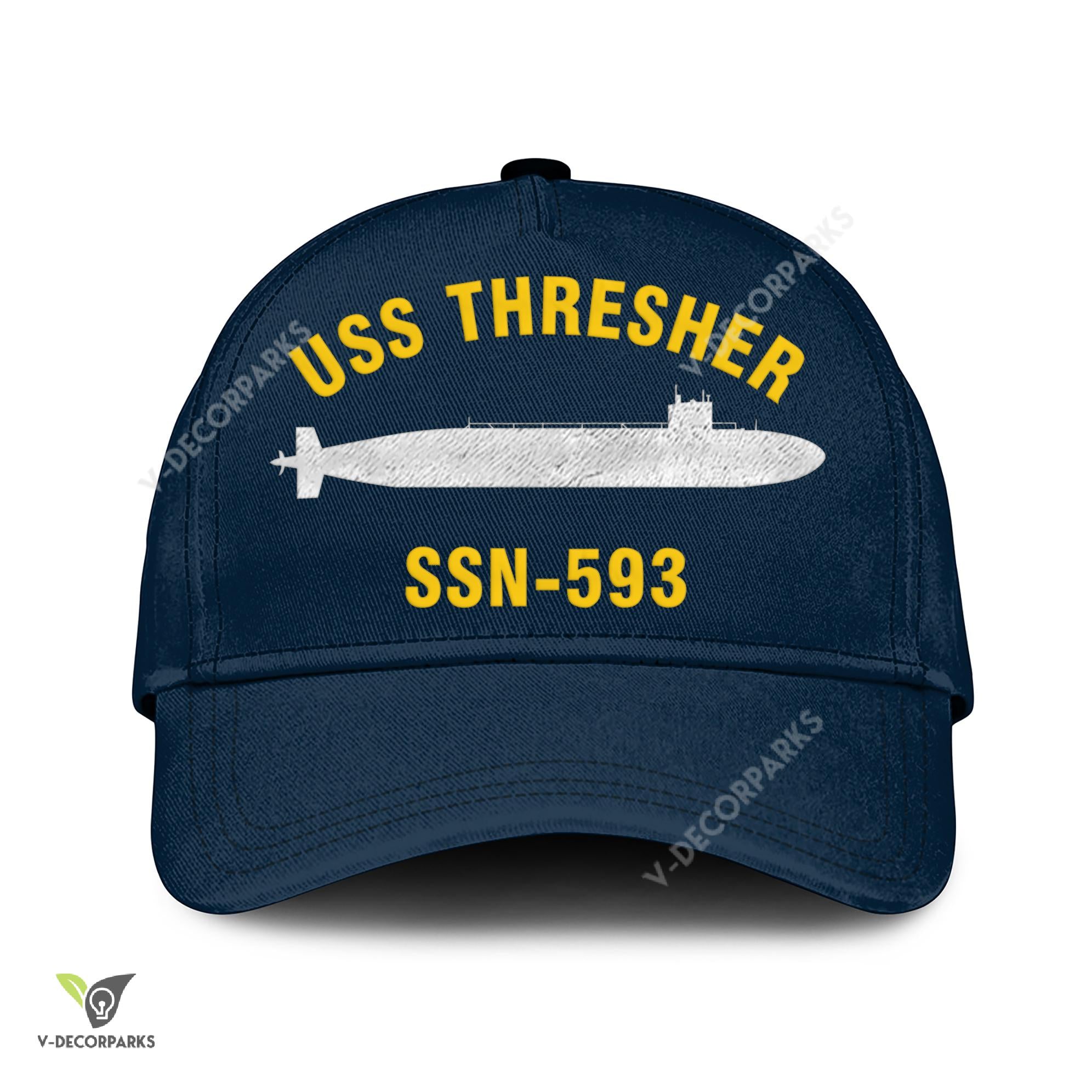 Uss Thresher Ssn-593 Classic Baseball Cap Gift For Navy Veteran, Custom ...