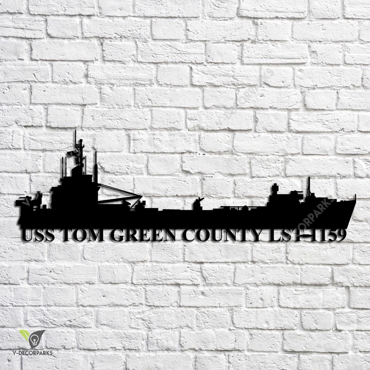 Uss Tom Green County Lst 1159 Navy Ship Metal Art, Navy Ships ...