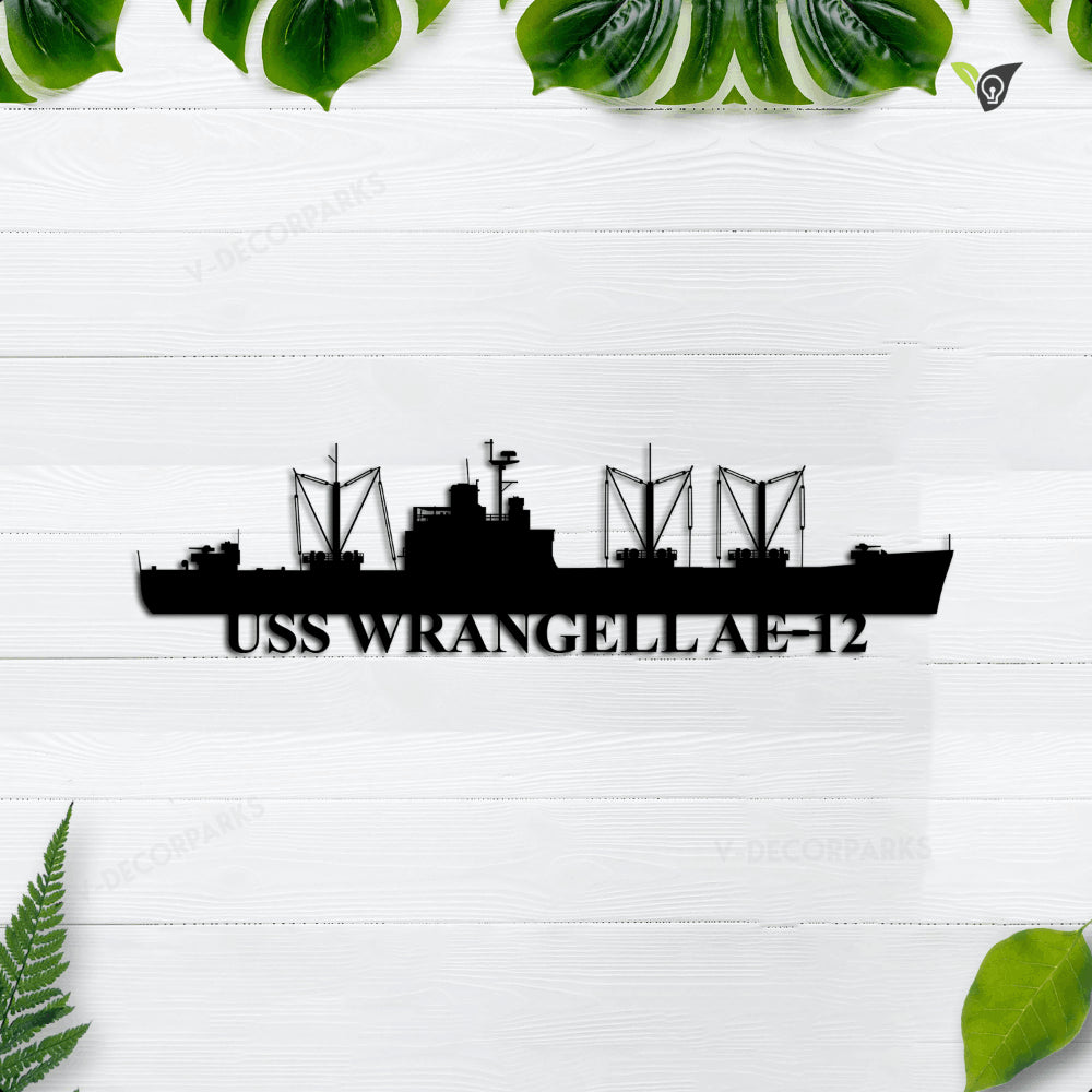 Uss Wrangell Ae-12 Metal Wall Art, Custom Us Navy Ships Metal Sign ...