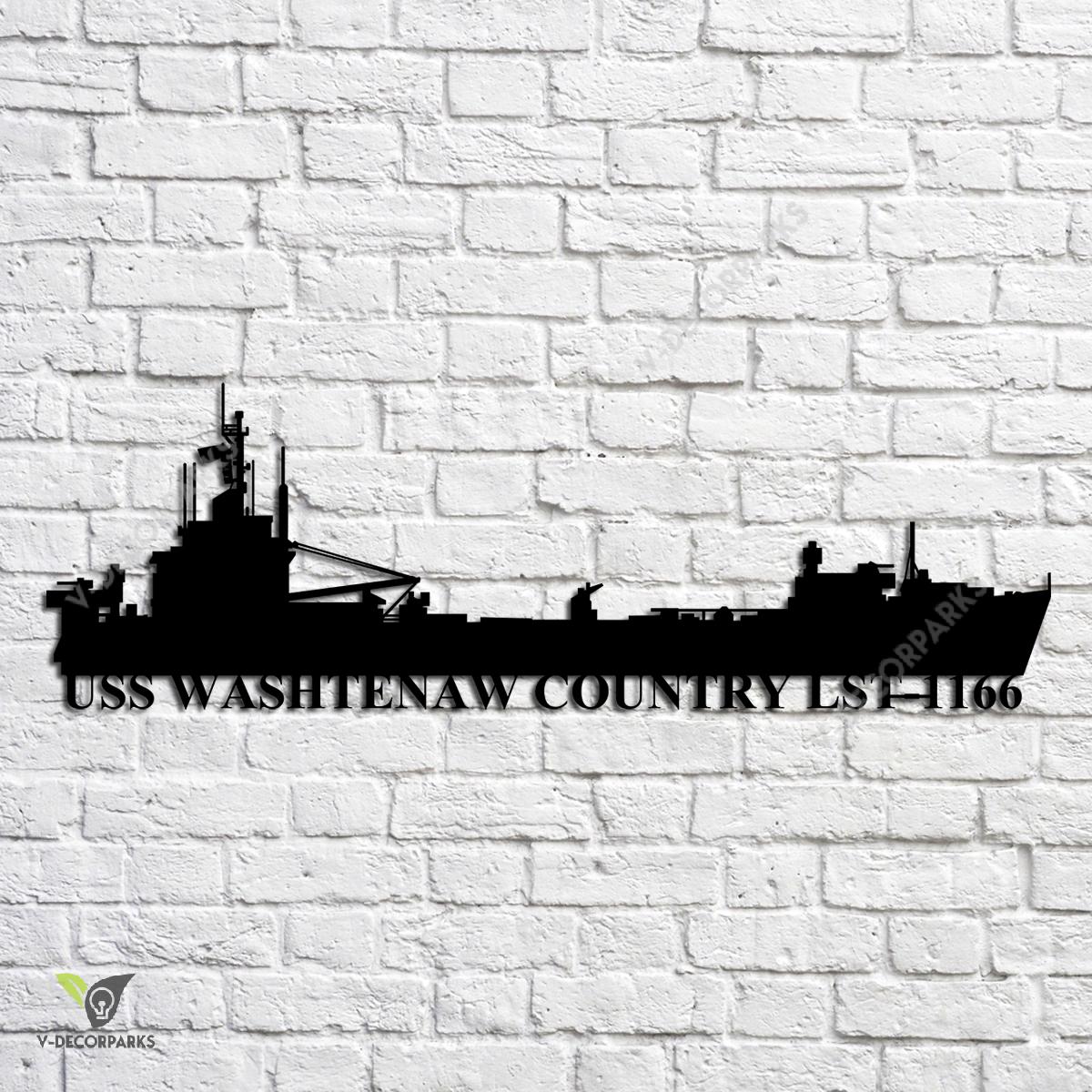 Uss Washtenaw Country Lst-1166 Navy Ship Metal Art, Navy Ships ...