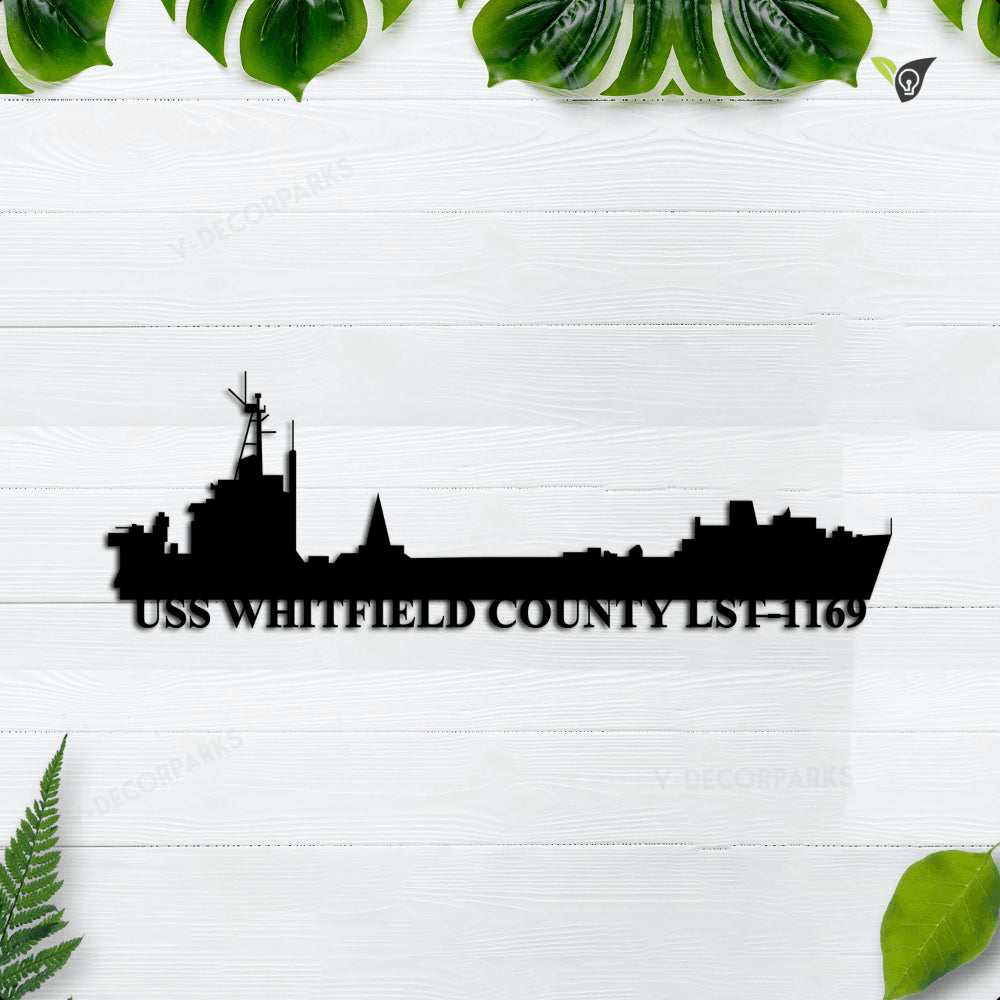 Uss Whitfield County Lst-1169 Navy Ships Metal Sign, Custom Navy Ship ...
