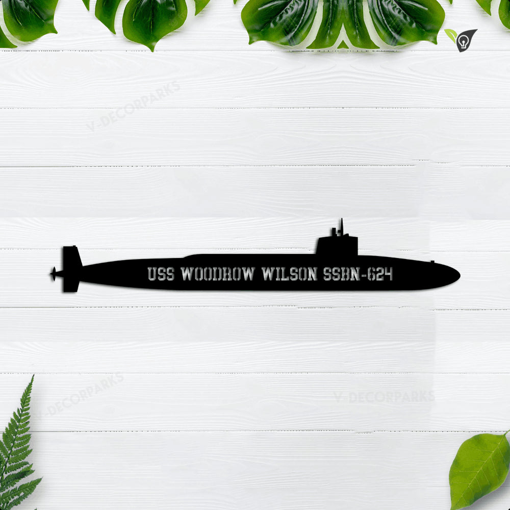 Personalized Submarine Uss Woodrow Wilson Ssbn-624 Metal Wall Art ...