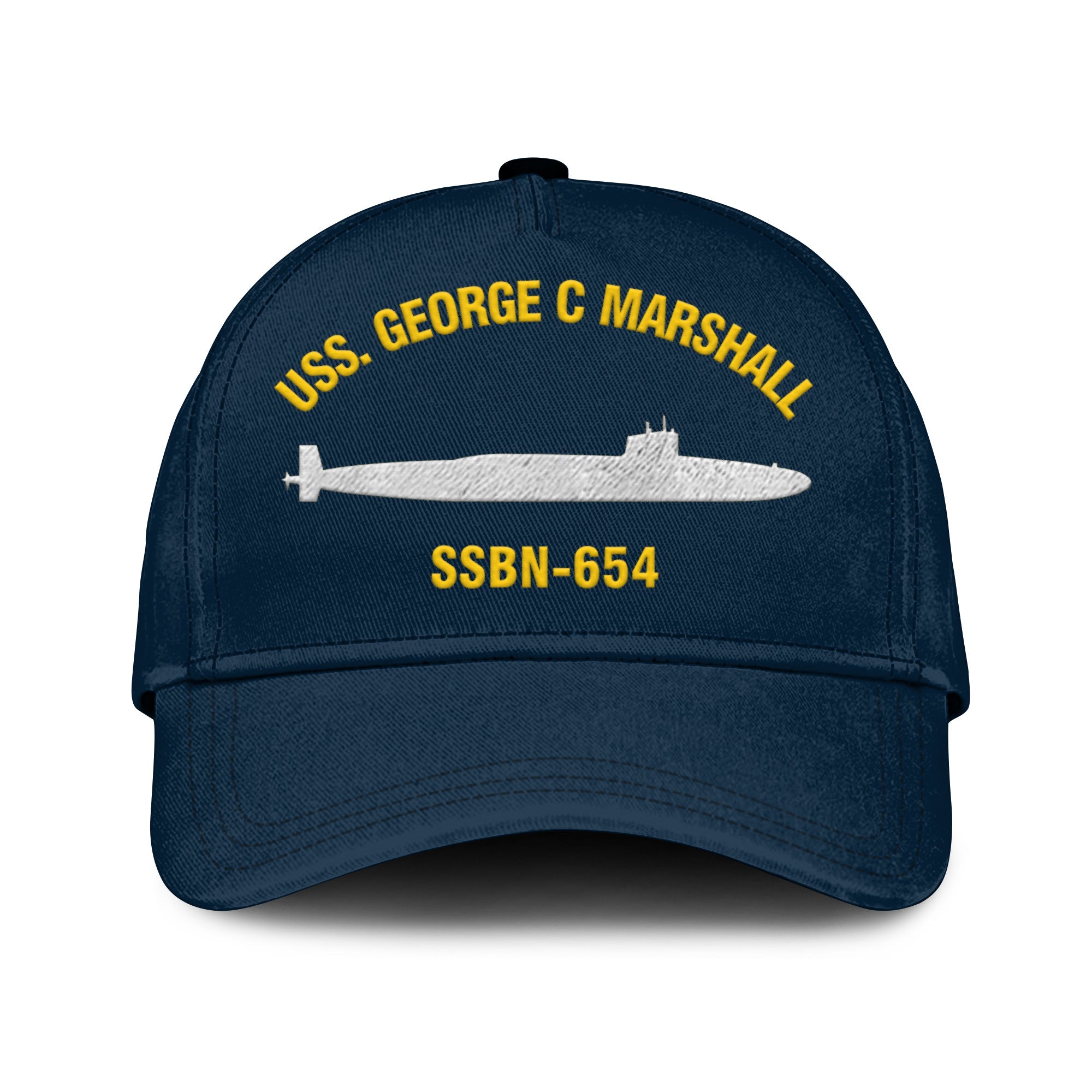 Uss. George C Marshall Ssbn-654 Classic Cap, Custom Print/embroidered ...