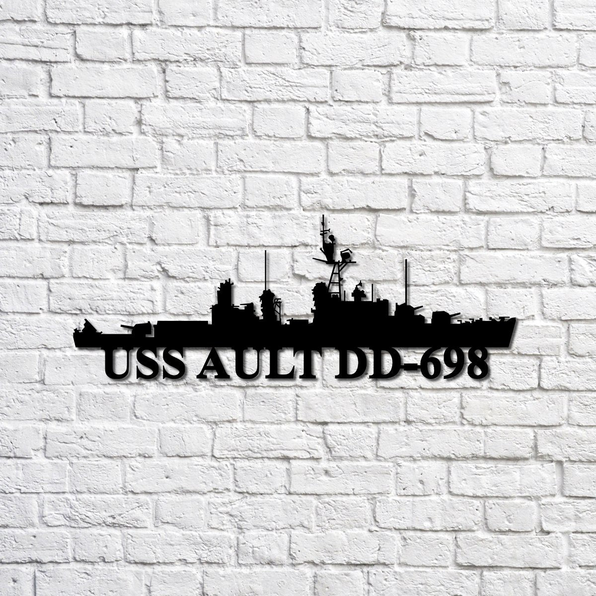 Uss Ault Dd-698 Navy Ship Metal Sign, Memory Wall Metal Sign Gift For ...