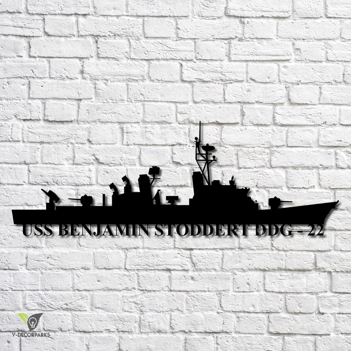 Uss Benjamin Stoddert Ddg - 22 Navy Ship Metal Art, Custom Us Navy Ship ...
