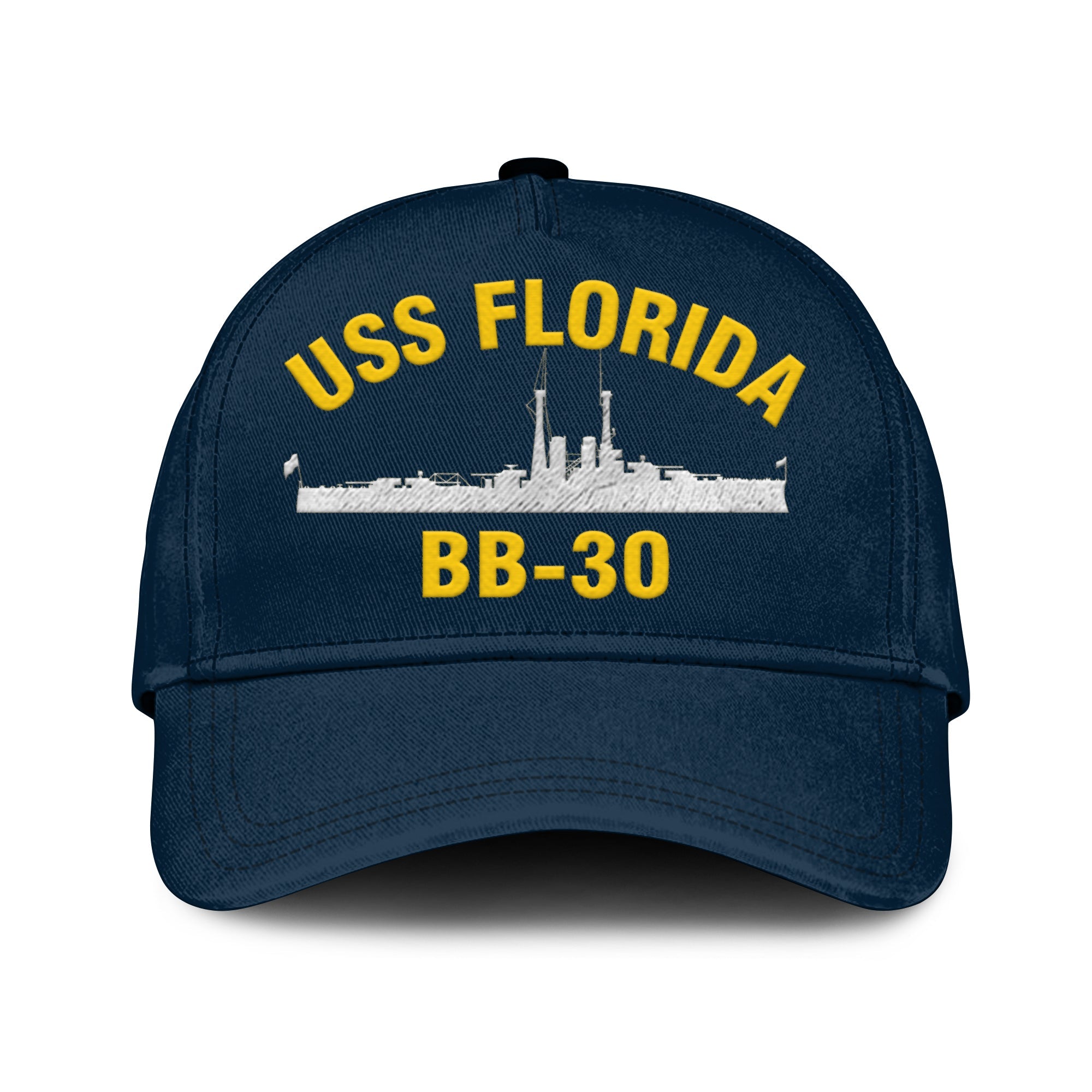 Uss Florida Bb-30 Classic Cap, Custom Print/embroidered Us Navy Ships ...