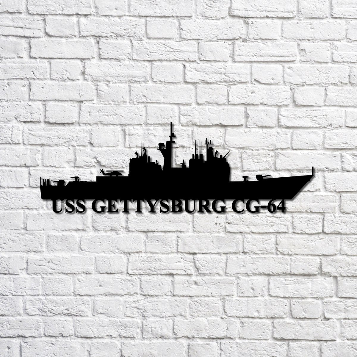 Uss Gettysburg Cg-64 Navy Ship Metal Sign, Memory Wall Metal Sign Gift ...