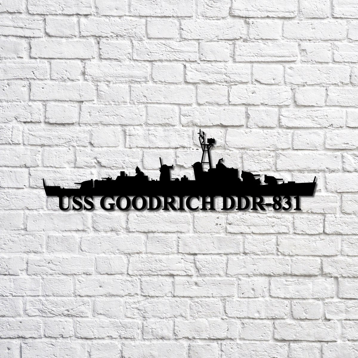 Uss Goodrich Ddr-831 Navy Ship Metal Sign, Memory Wall Metal Sign Gift ...