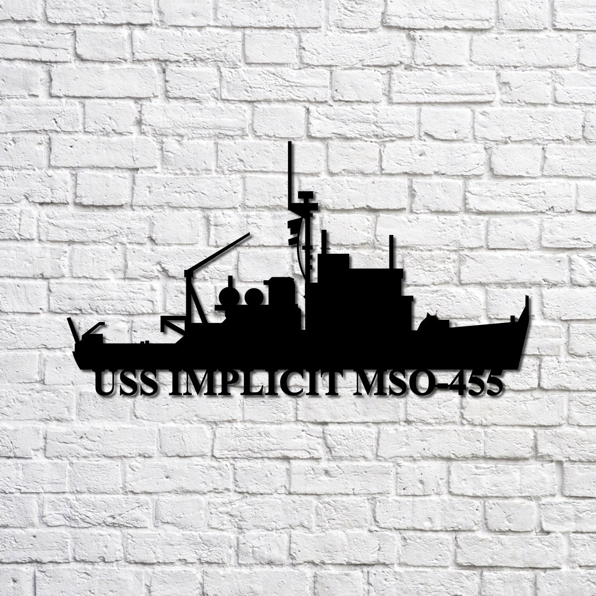 Uss Implicit Mso-455 Navy Ship Metal Sign, Memory Wall Metal Sign Gift ...