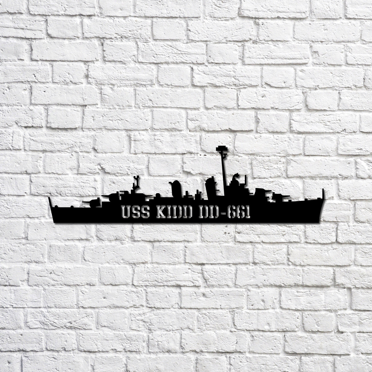 Uss Kidd Dd-661 Navy Ship Metal Sign, Memory Wall Metal Sign Gift For ...
