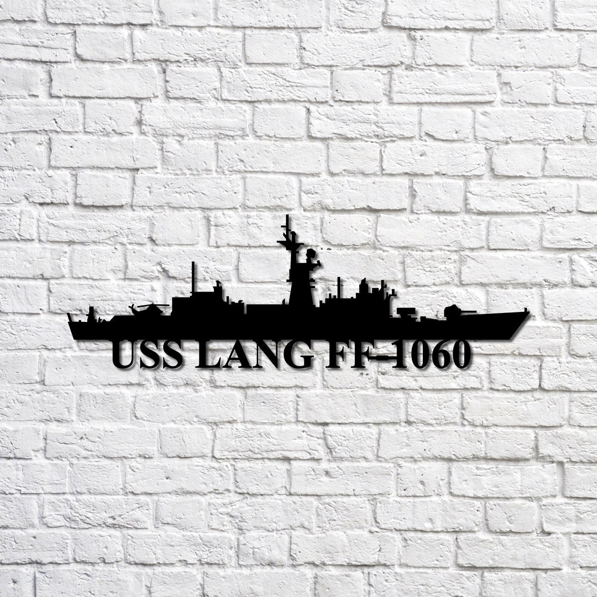 Uss Lang Ff-1060 Navy Ship Metal Sign, Memory Wall Metal Sign Gift For ...