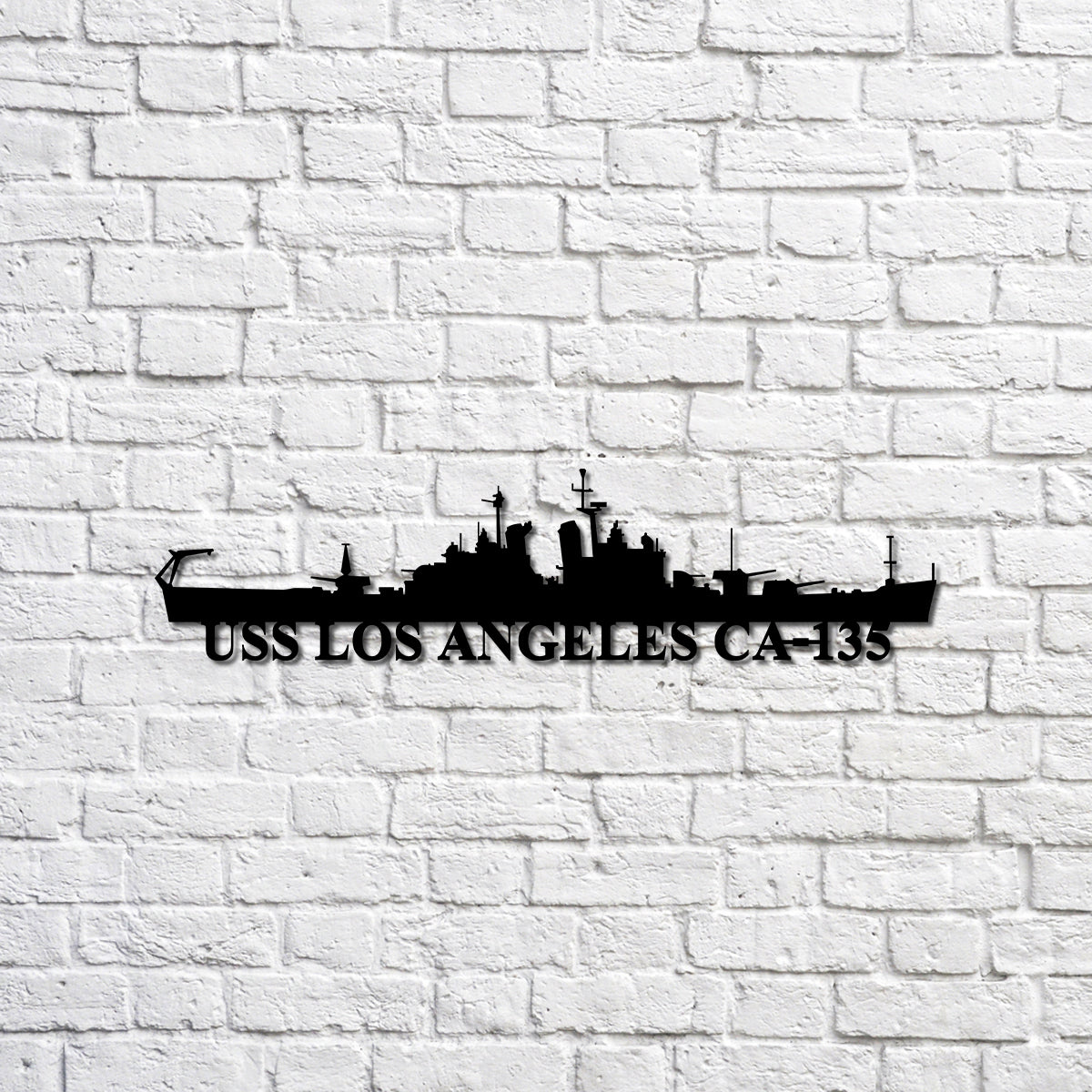 Uss Los Angeles Ca-135 Navy Ship Metal Sign, Memory Wall Metal Sign ...