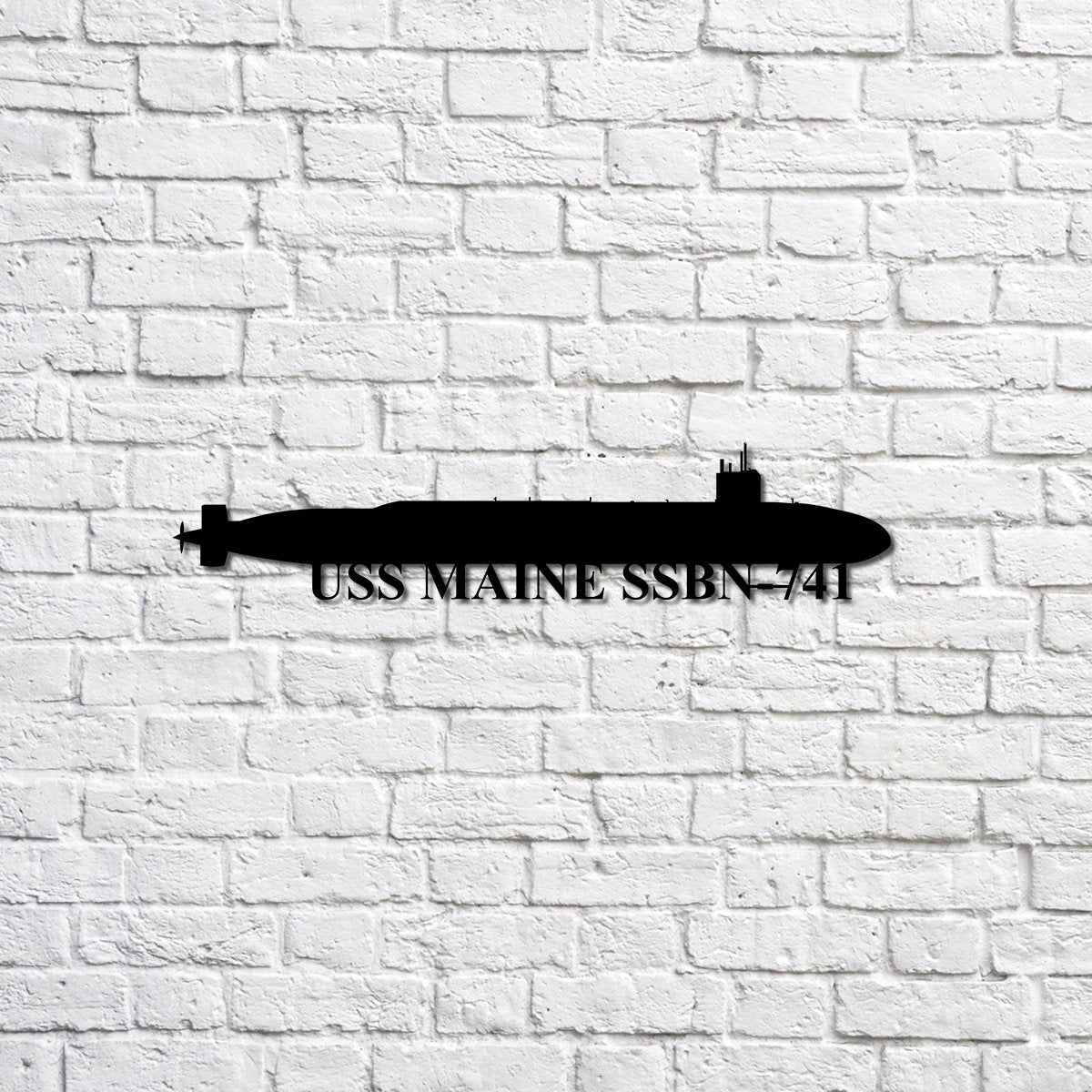 Uss Maine Ssbn-741 Navy Ship Metal Sign, Memory Wall Metal Sign Gift ...