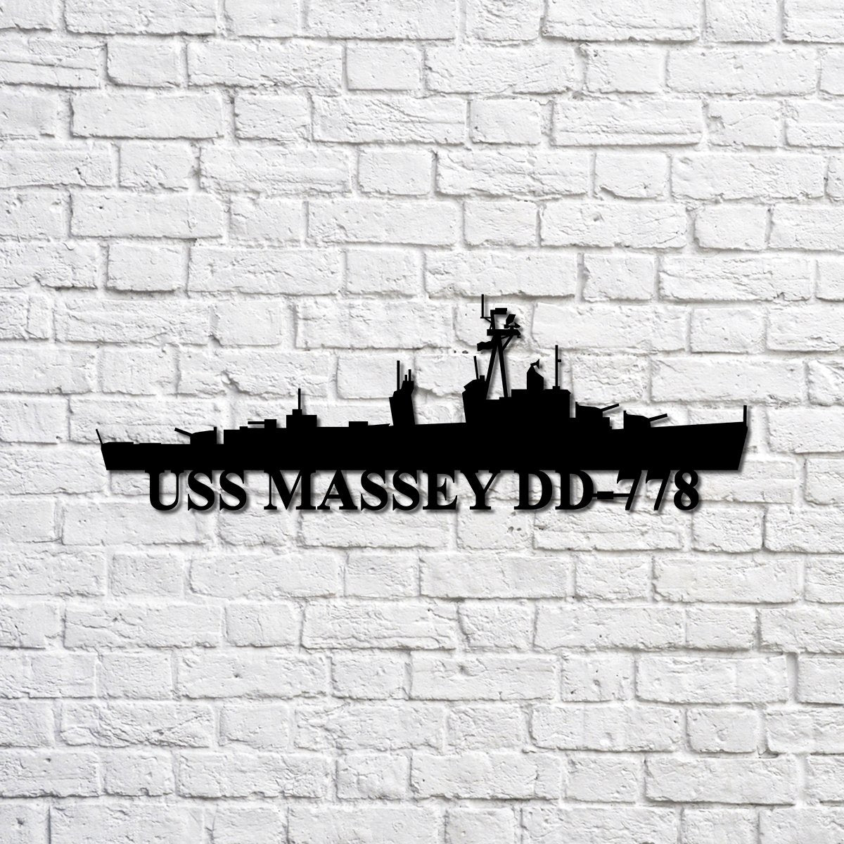 Uss Massey Dd-778 Navy Ship Metal Sign, Memory Wall Metal Sign Gift For ...