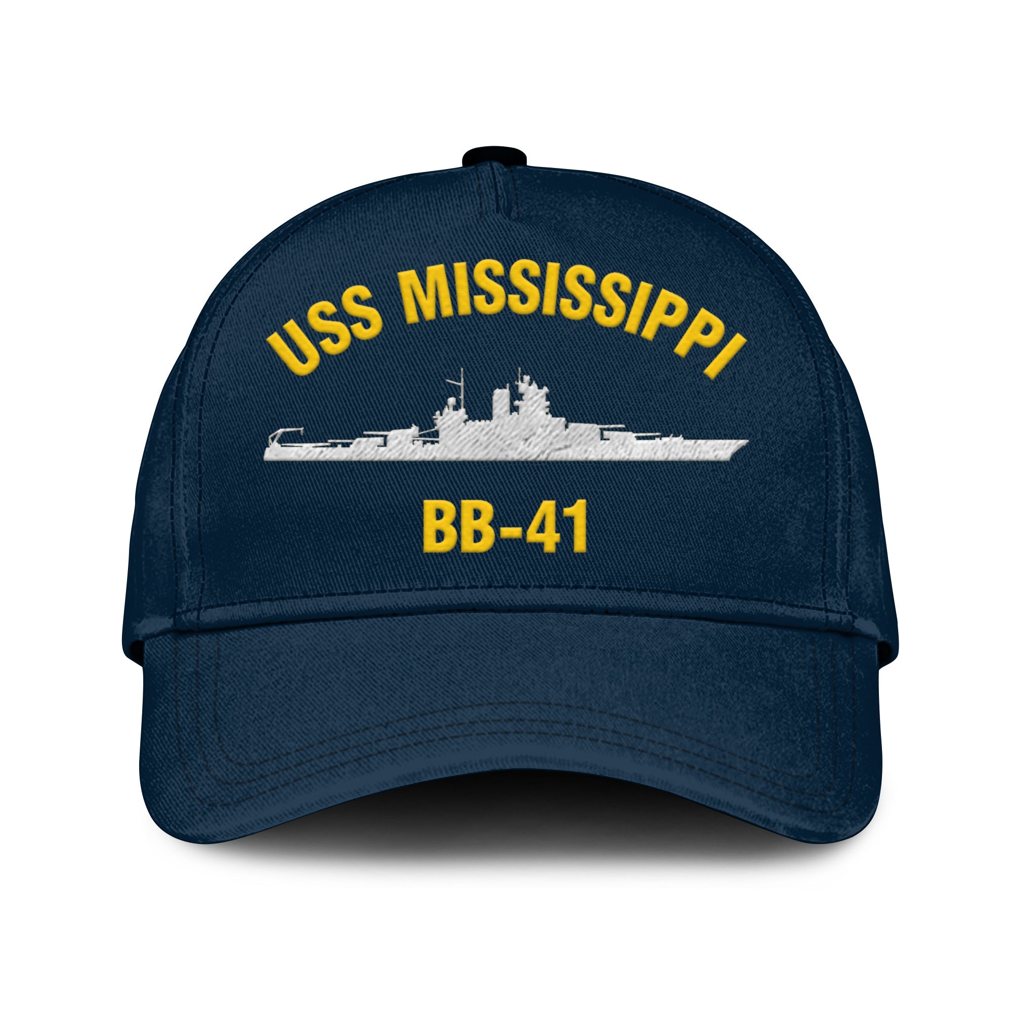 Uss Mississippi Bb-41 Classic Cap, Custom Print/embroidered Us Navy ...
