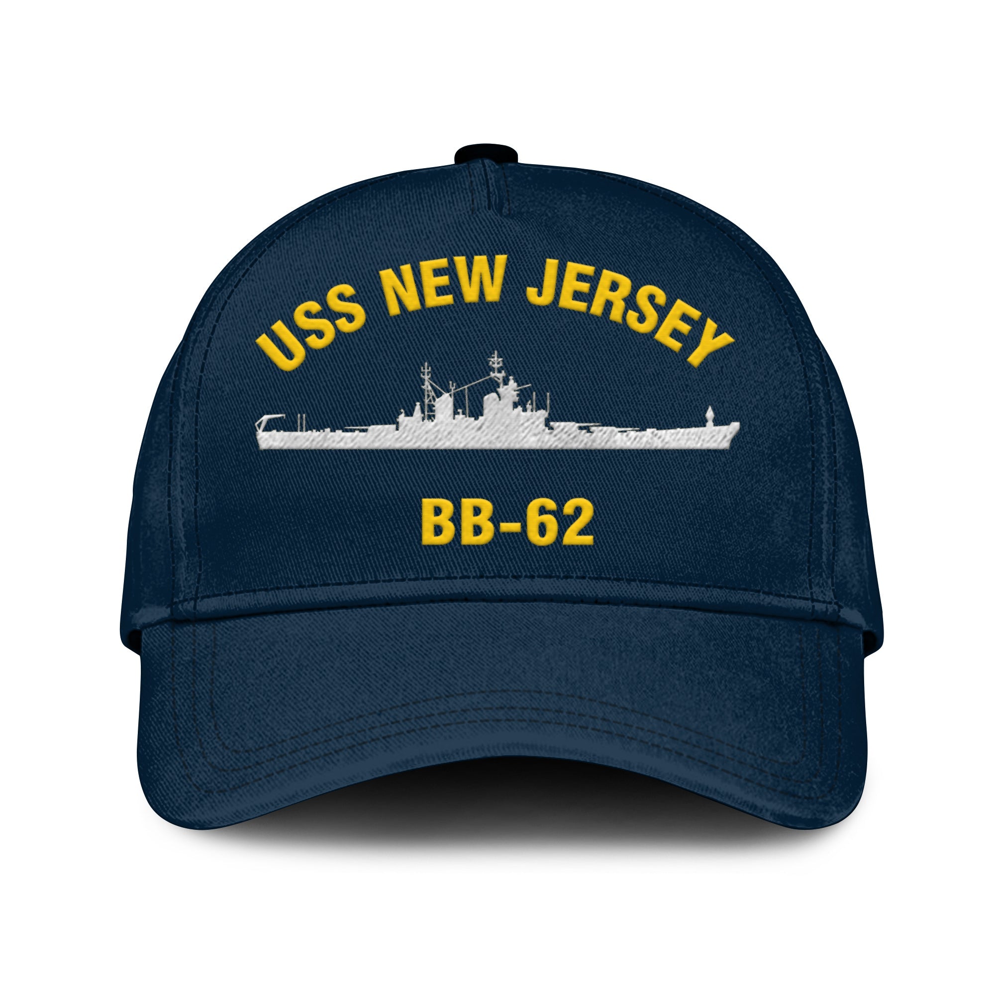 Uss New Jersey Bb-62 Classic Cap, Custom Print/embroidered Us Navy ...