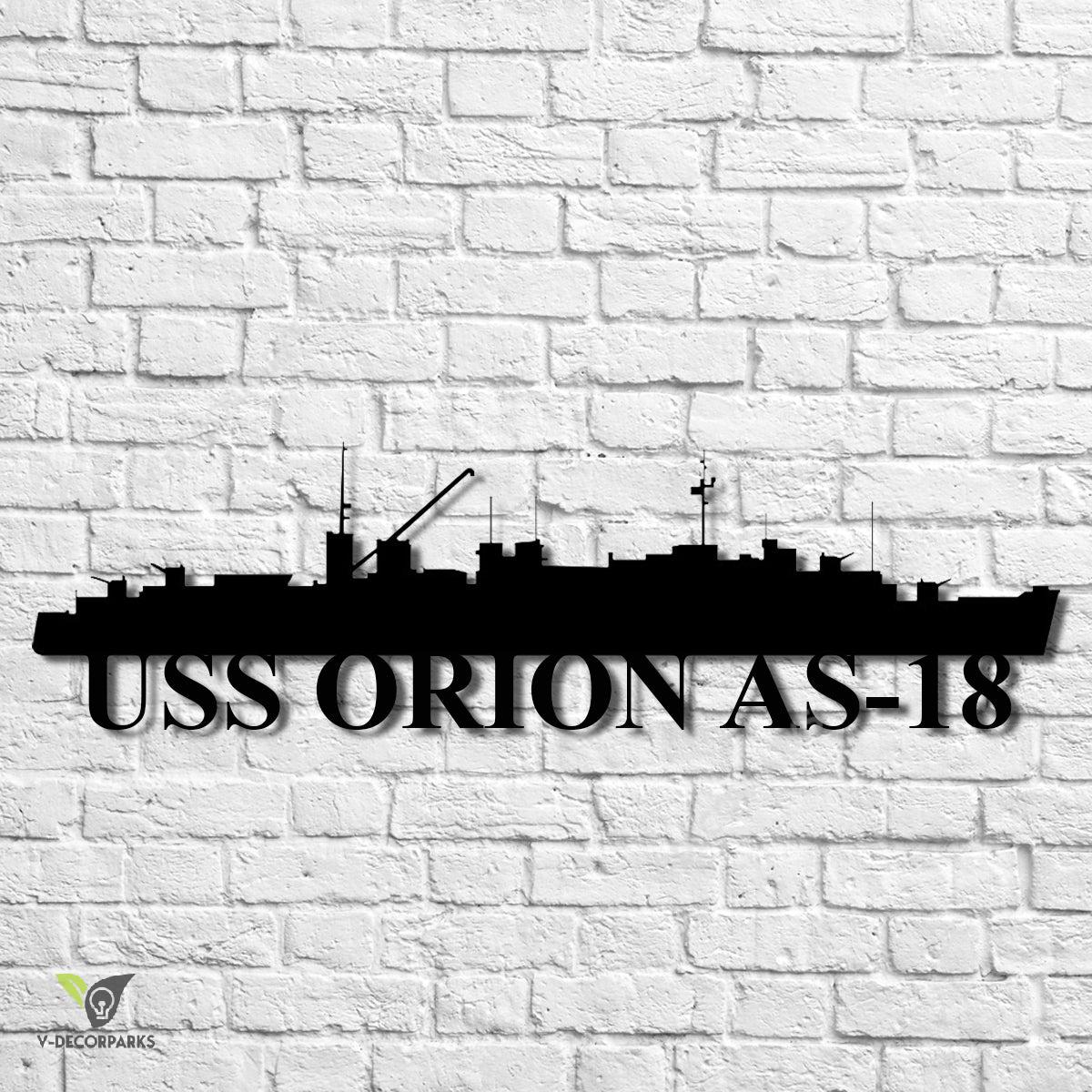 Uss Orion As-18 Navy Ship Metal Art, Gift For Navy Veteran, Navy Ships ...