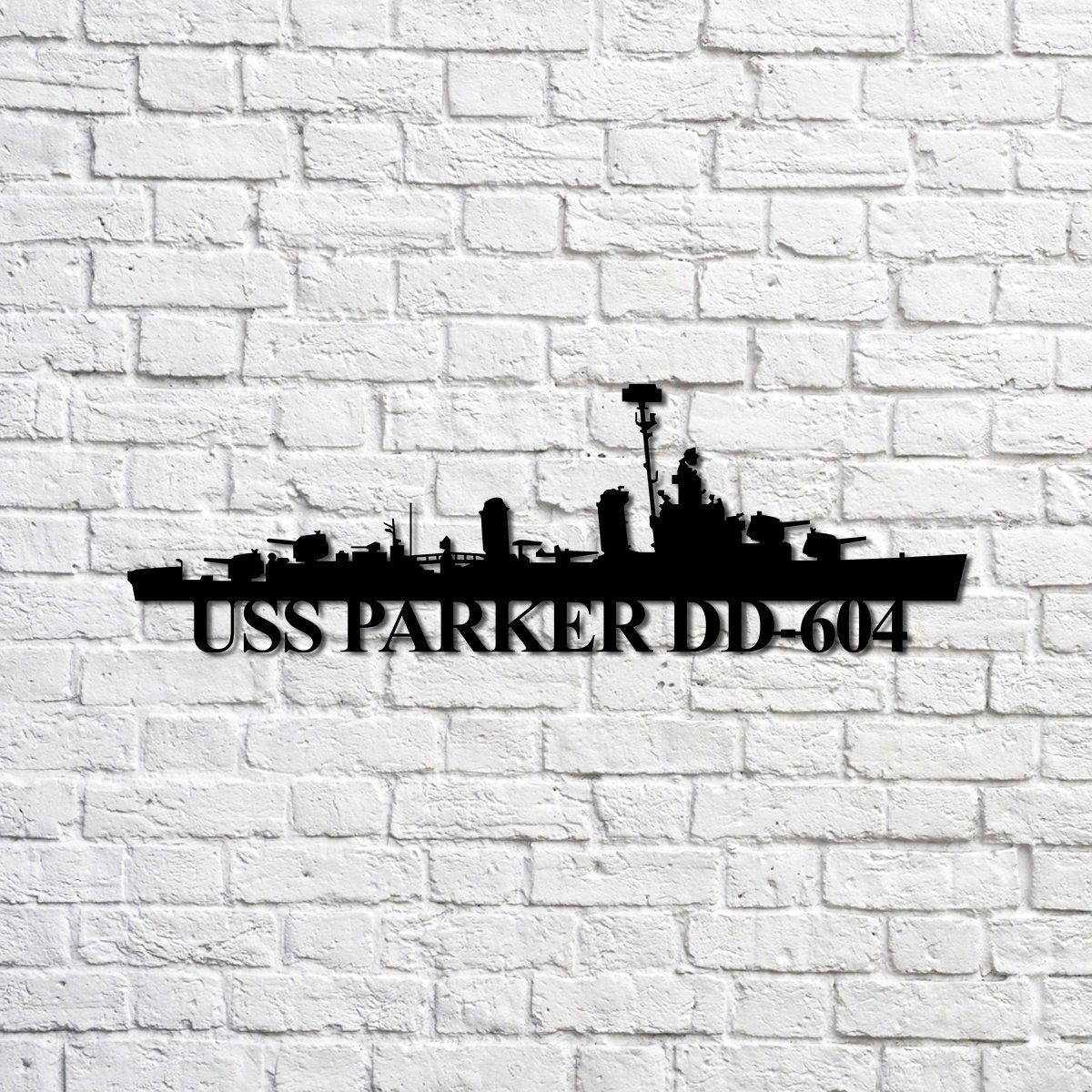 Uss Parker Dd-604 Navy Ship Metal Sign, Memory Wall Metal Sign Gift For ...