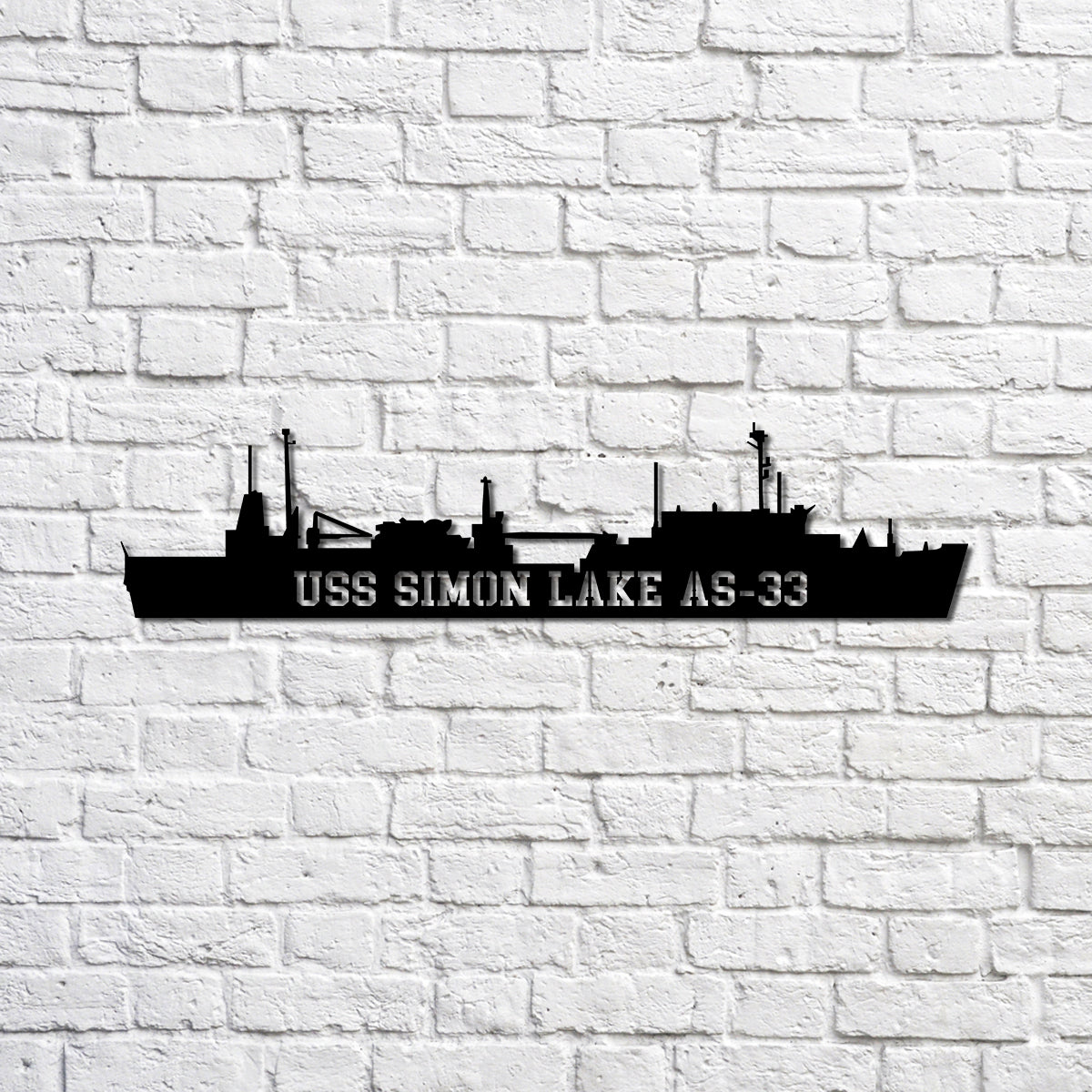 Uss Simon Lake As-33 Navy Ship Metal Sign, Memory Wall Metal Sign Gift ...