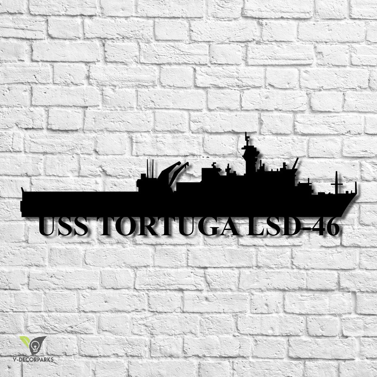 Uss Tortuga Lsd-46 Navy Ship Metal Art, Gift For Navy Veteran, Navy ...