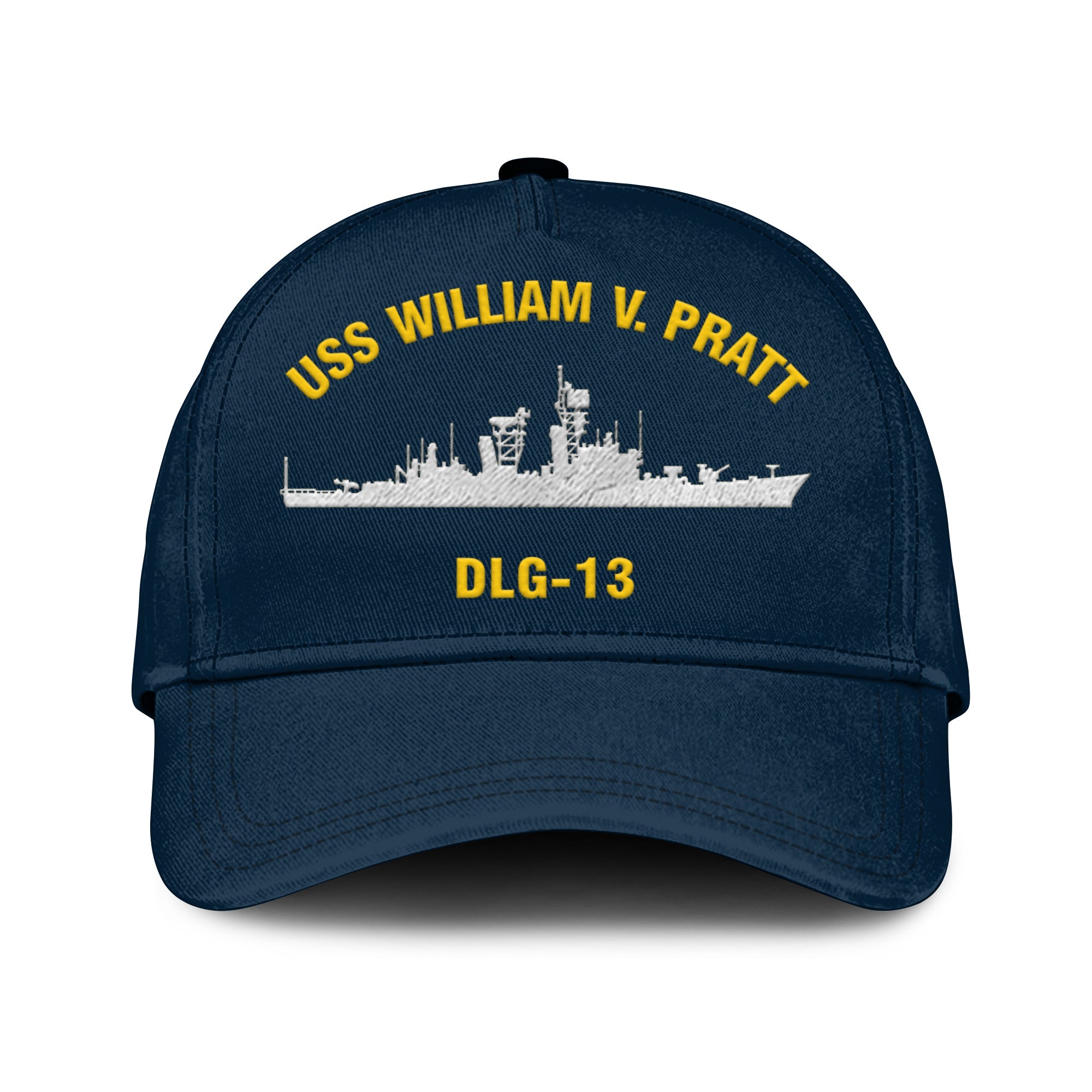 Uss William V. Pratt Dlg-13 Classic Cap, Custom Print/embroidered Us ...