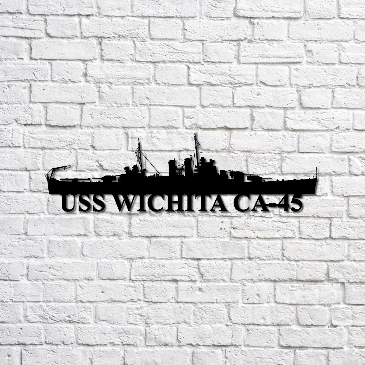 Uss Wichita Ca-45 Navy Ship Metal Sign, Memory Wall Metal Sign Gift For ...
