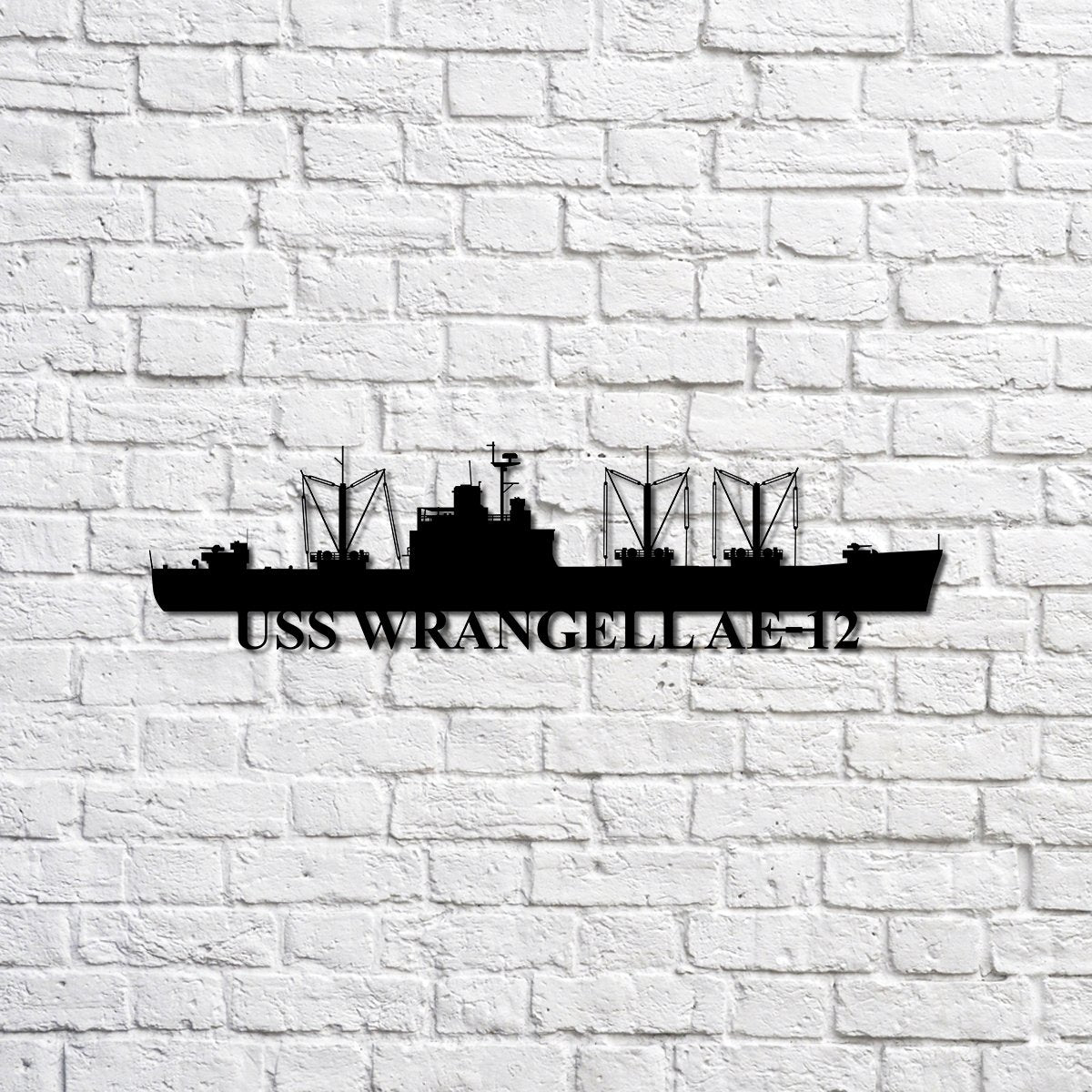 Uss Wrangell Ae-12 Navy Ship Metal Sign, Memory Wall Metal Sign Gift ...