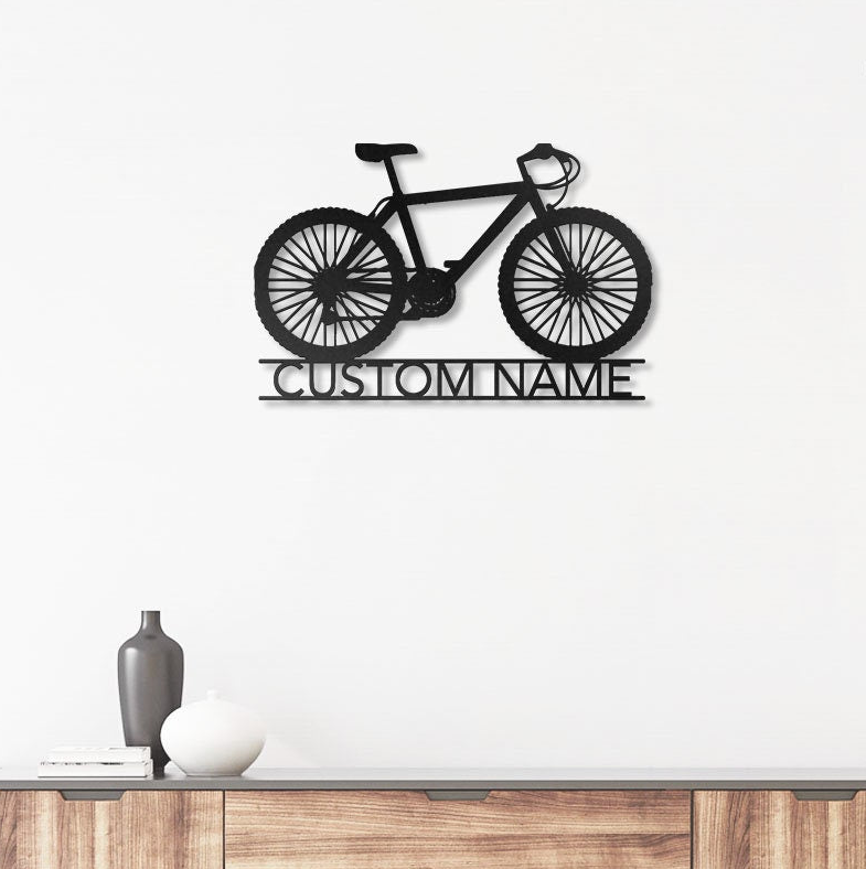 Custom Mtb Mountain Bike Metal Wall Art, Personalized Bicycle Lover ...