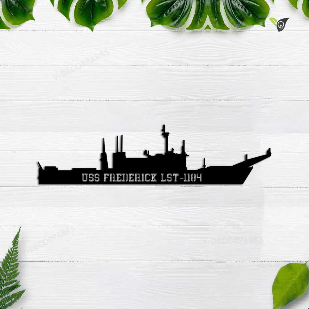 Uss Frederick Lst-1184 Metal Wall Art, Custom Us Navy Ships Metal Sign ...