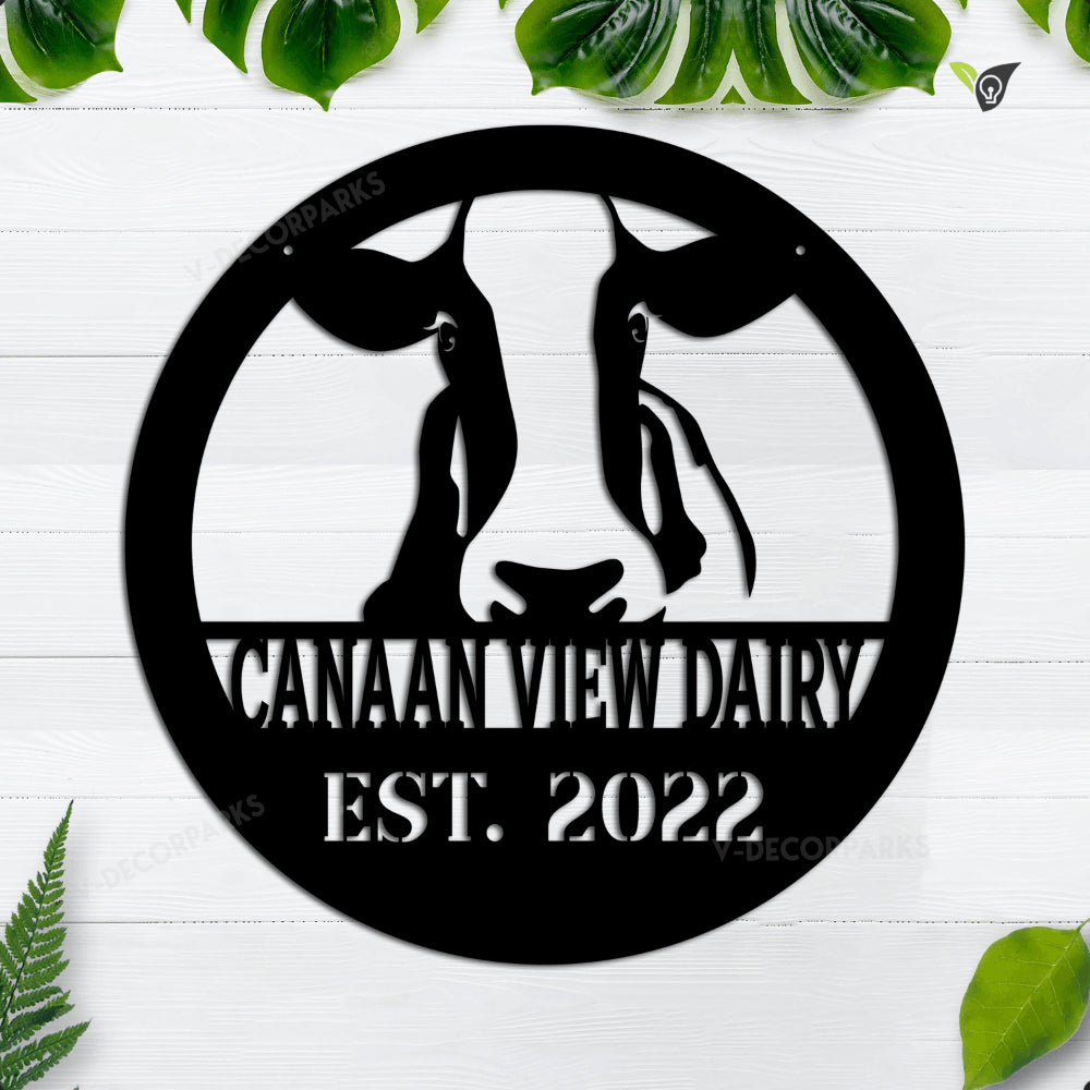 Personalized Metal Farm Sign Cow Cattle, Custom Outdoor, Front Gate ...