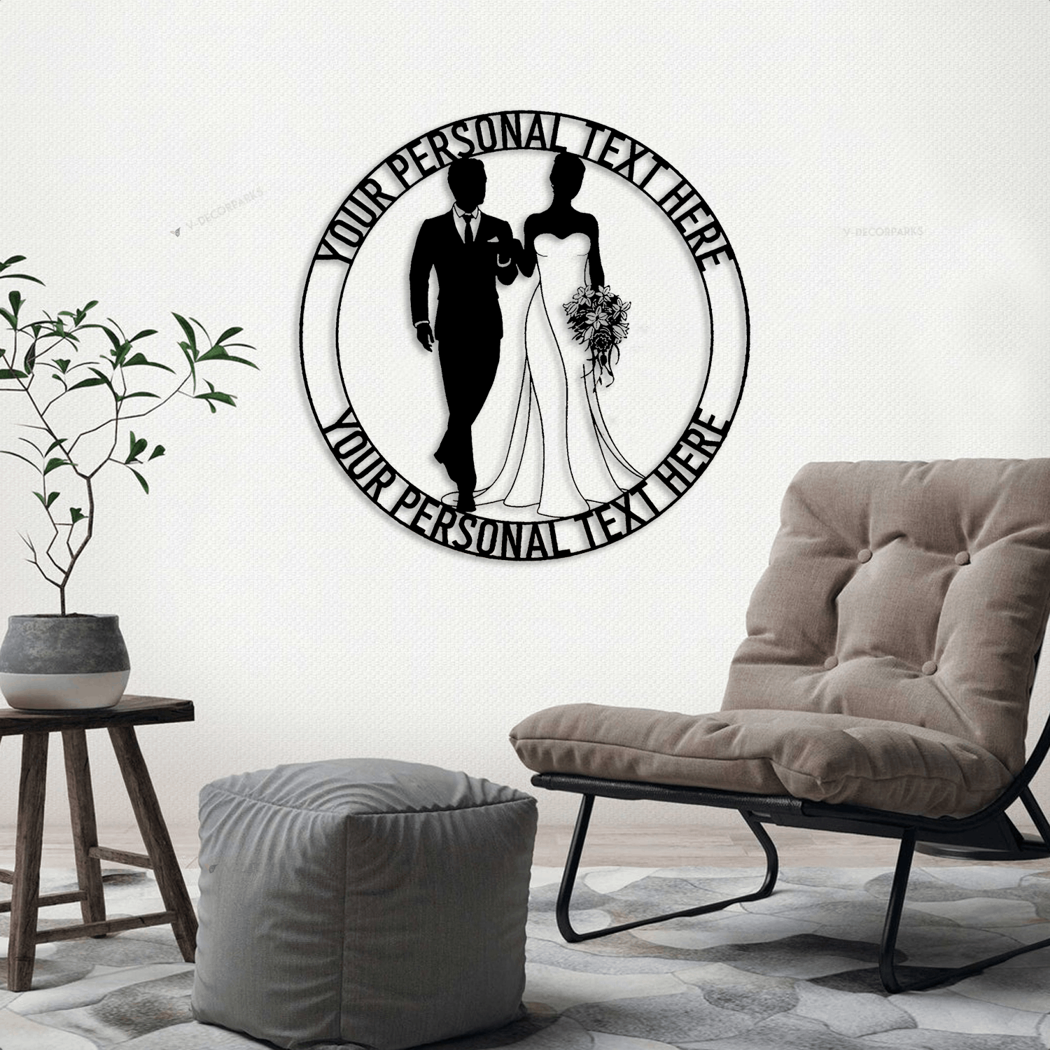 Personalized Wedding Metal Led Lights Sign, Wedding Name Sign Gift ...
