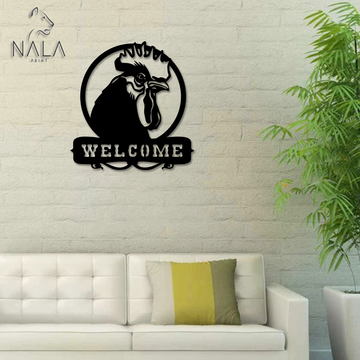 Chicken Welcome Metal Sign, Farm Animals Metal Wall Hanging, Perfect ...