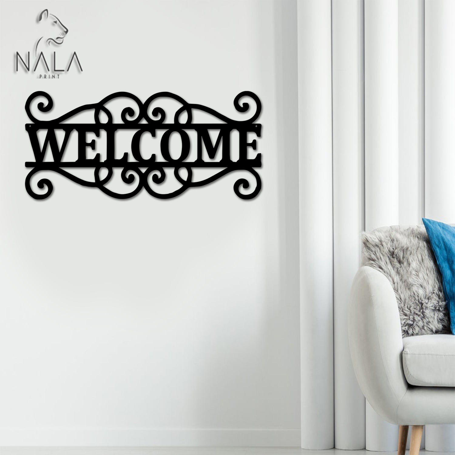 Decorative Welcome Metal Sign, Wall Hanging, Wall Art Decor, Front ...