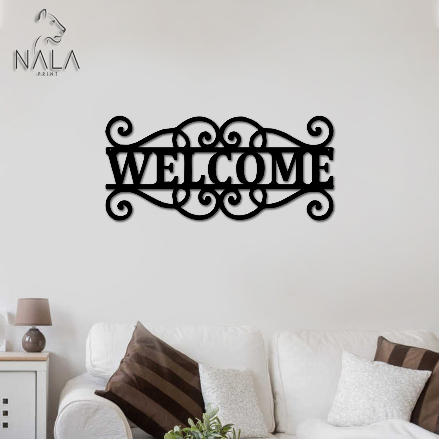 Decorative Welcome Metal Sign, Wall Hanging, Wall Art Decor, Front ...