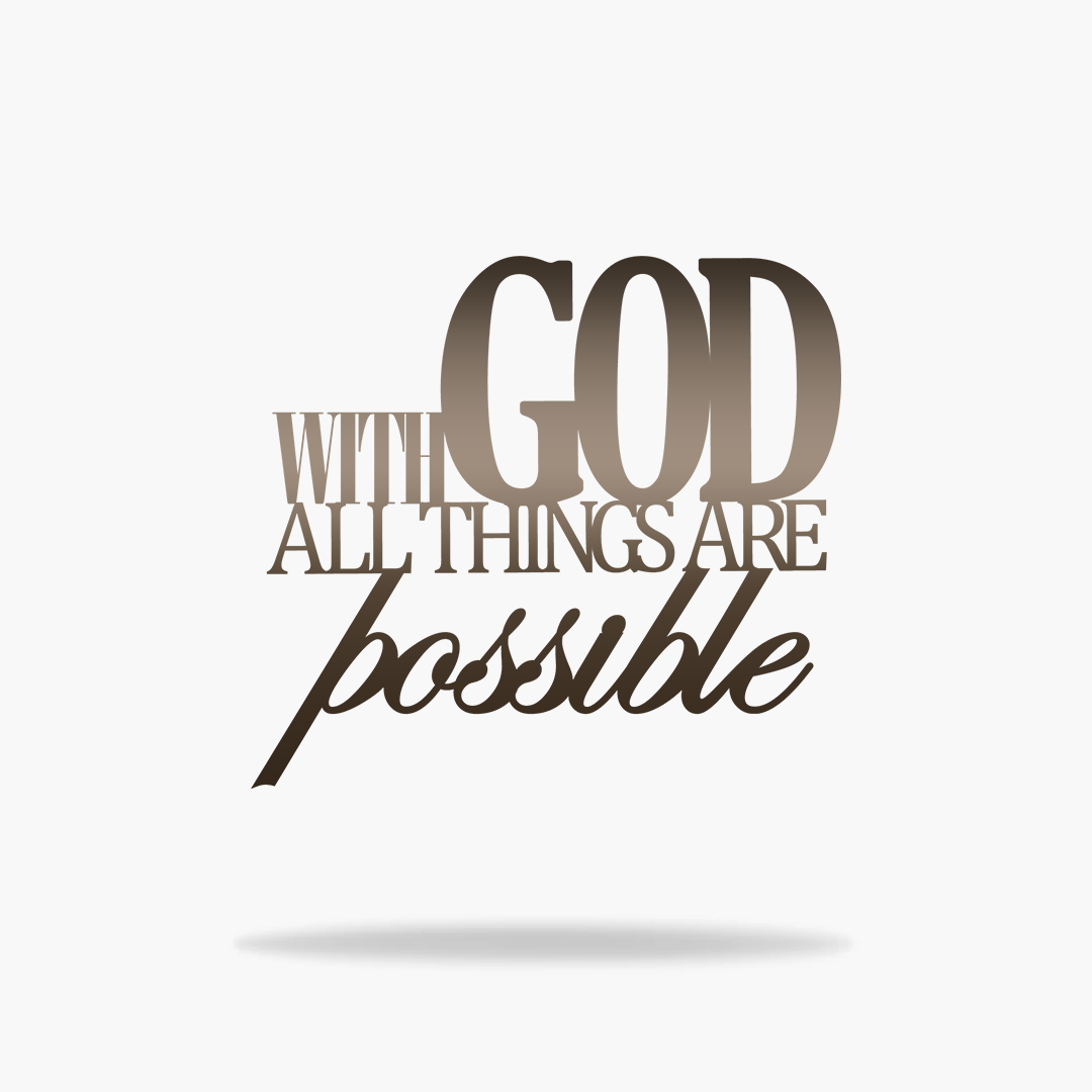 With God Sign, Cut Metal Sign | Nalaprint