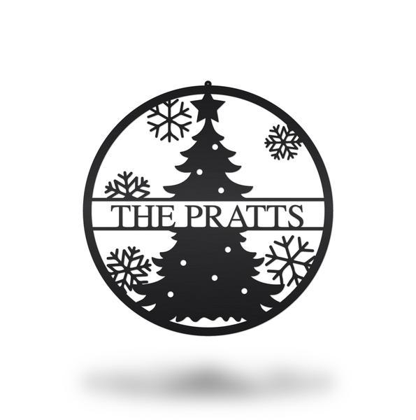 Christmas Tree Sign - Metal, Cut Metal Sign, Metal Wall Art, Metal ...