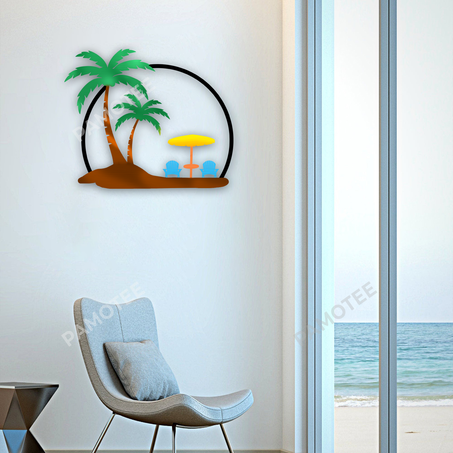 Beach Resort Metal Sign, Summer Resort Gate Decoration | Nalaprint