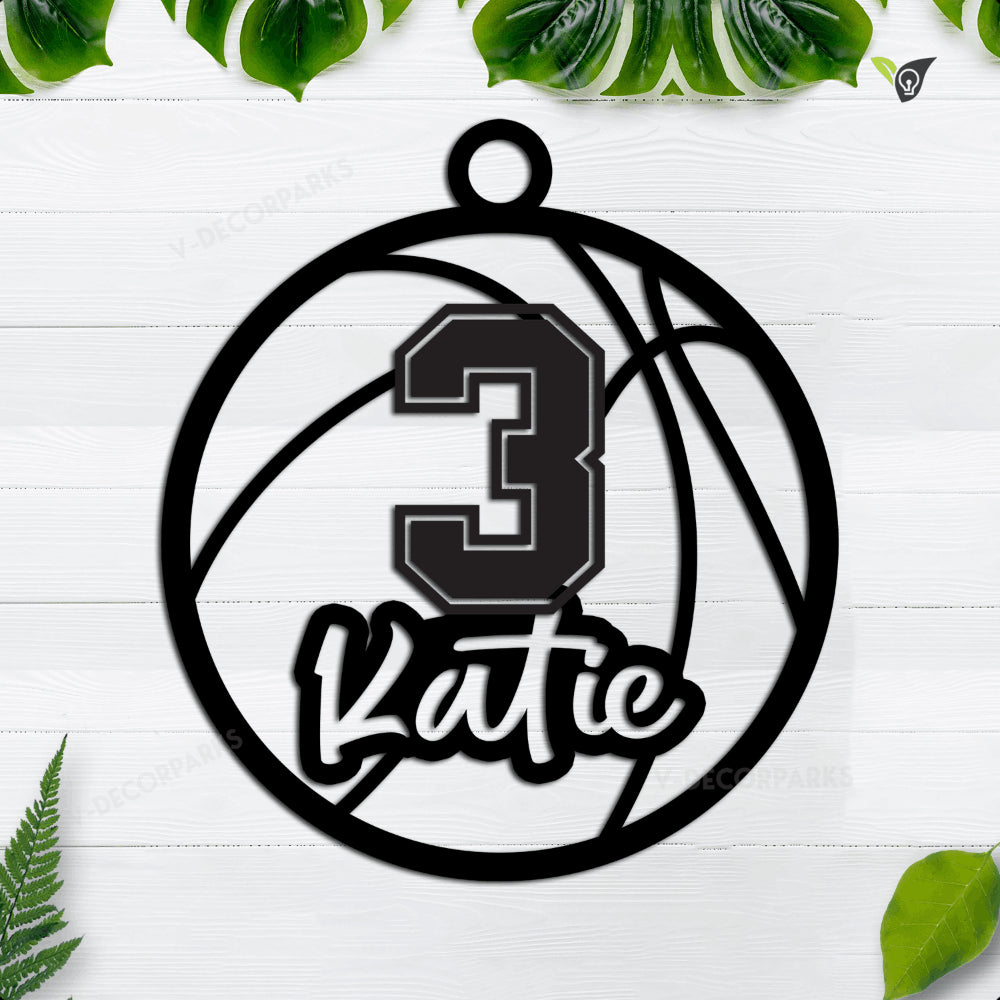 Personalized Name Basketball Metal Sign, Custom Basketball Wall Art ...