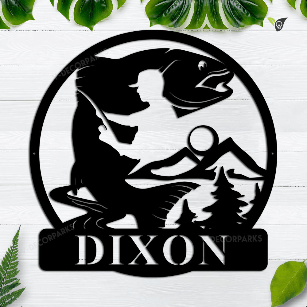 Personalized Crappie Fish Metal Sign, Custom Fishing Metal Wall Art ...