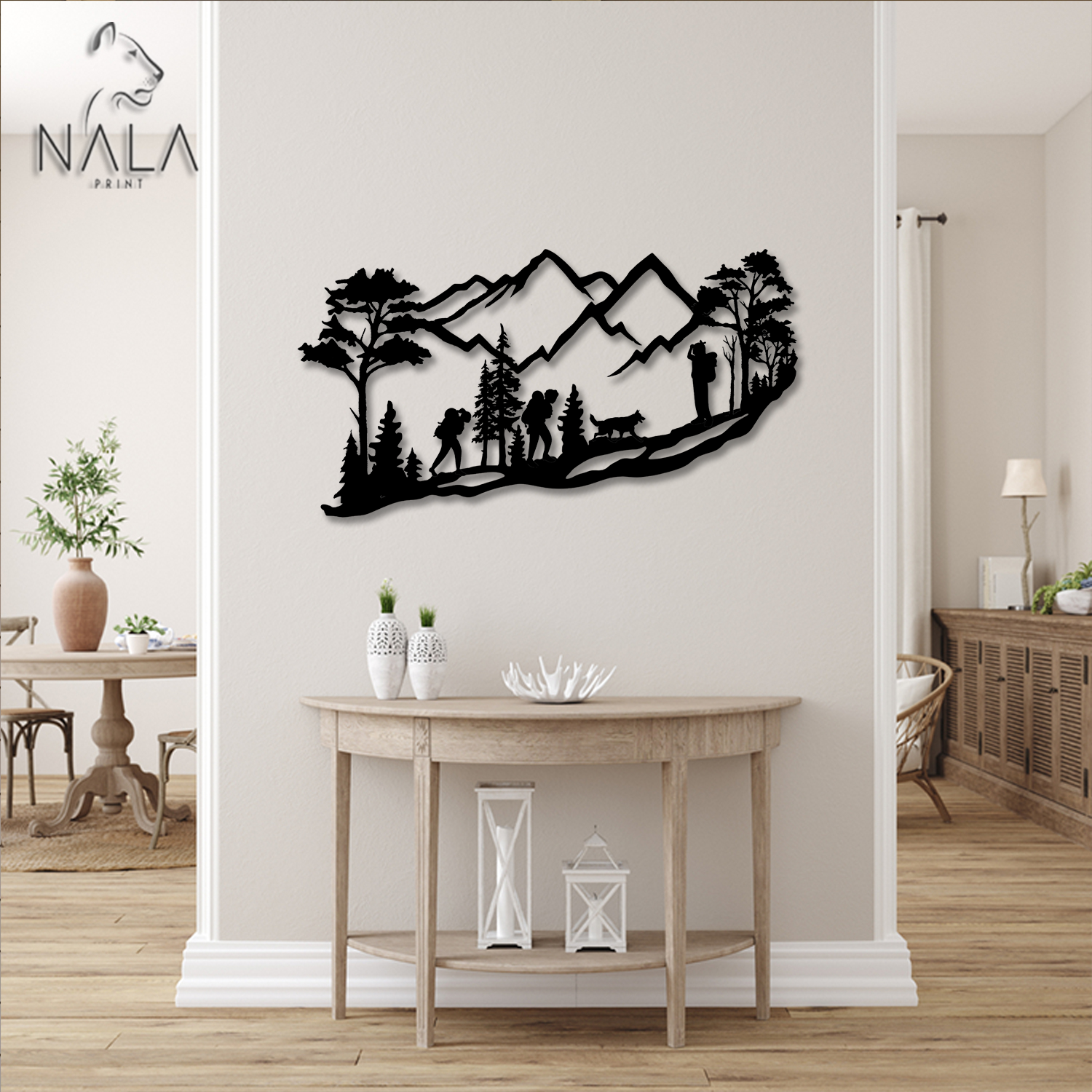 Family Hiking Wall Decor, Camping Metal Wall Art, Unique Camping Wall ...