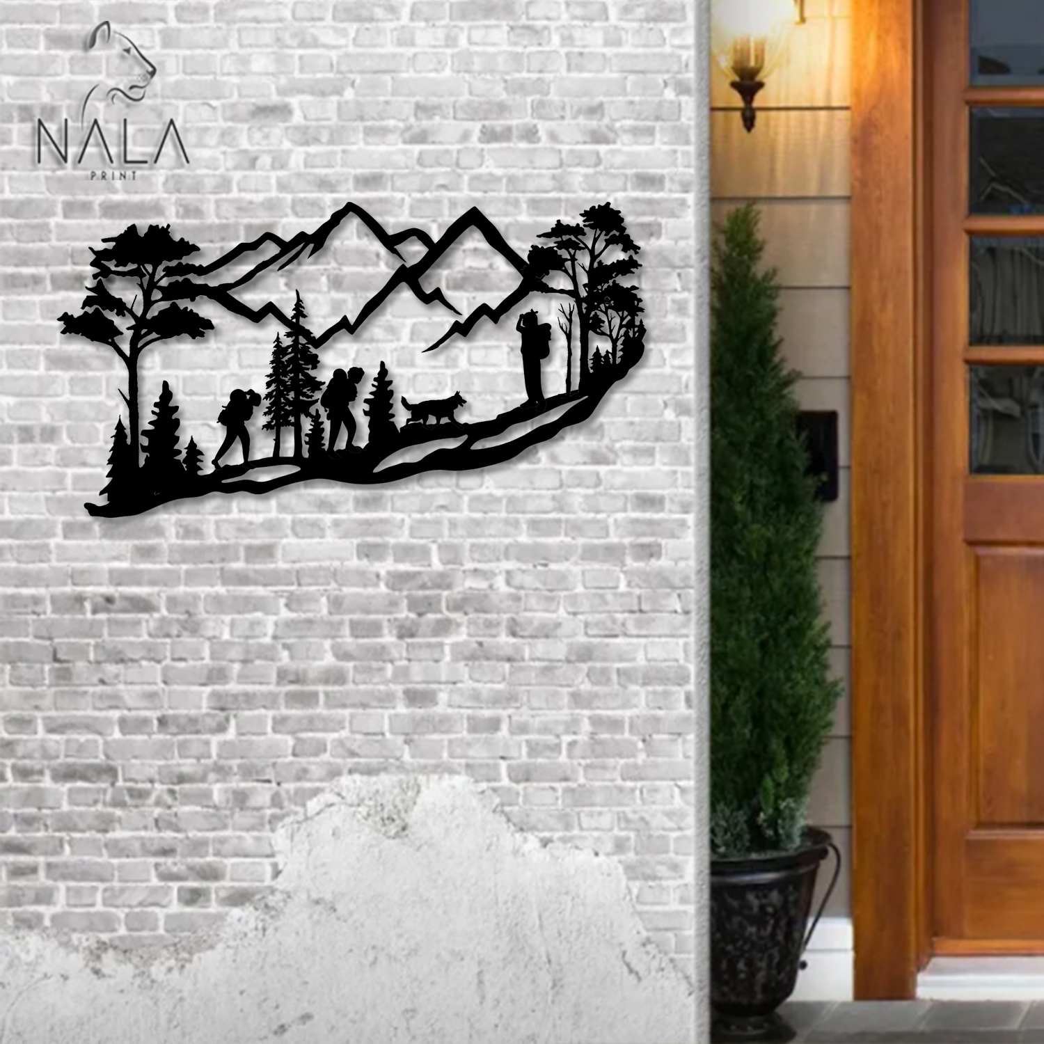 Family Hiking Wall Decor, Camping Metal Wall Art, Unique Camping Wall ...