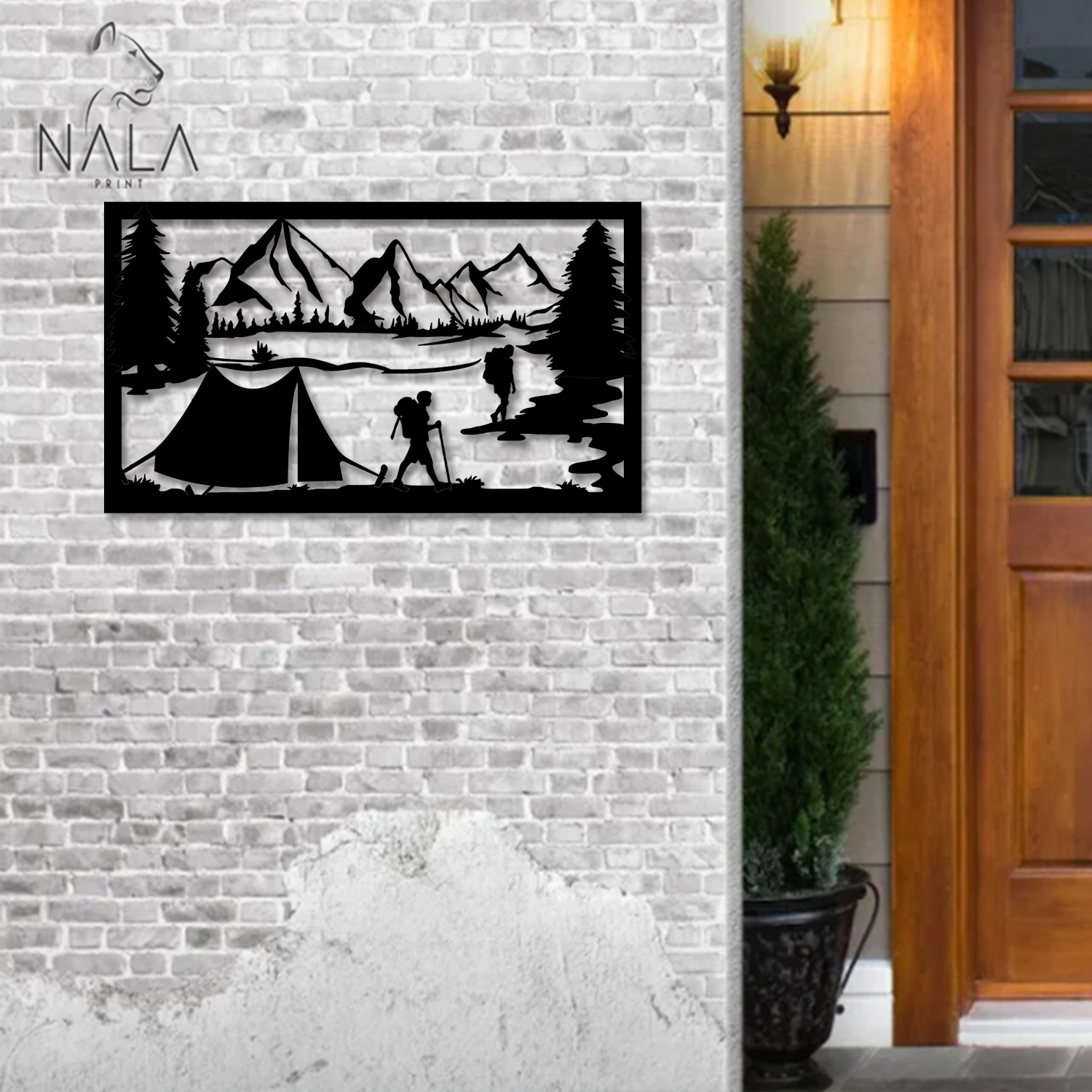 Camping Decorative Metal Panel, Camping Metal Wall Art, Wall Decor ...