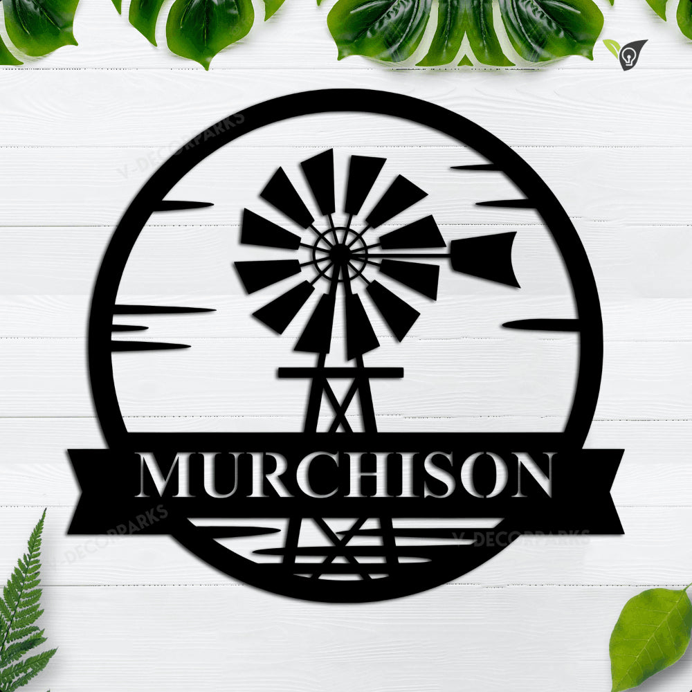 Personalized Windmill Farmer Metal Wall Sign, Metal Farm Sign, Custom ...