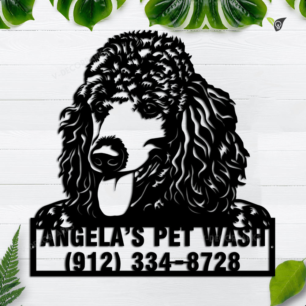 Custom Poodle Pet Wash Metal Sign, Pet Wash Station Sign, Dog Grooming ...